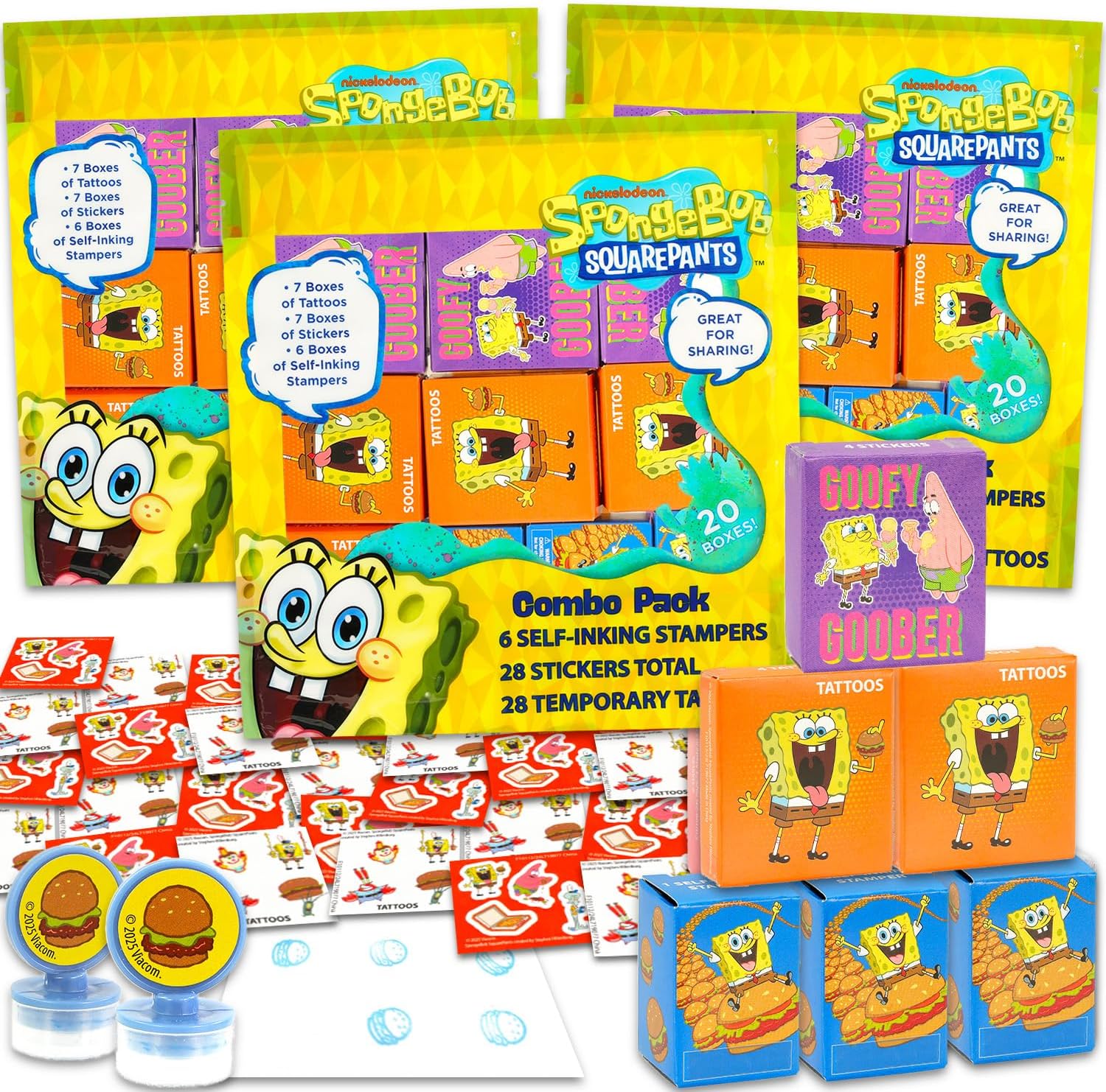 Amazon.com: Spongebob Party Favors Bulk Set ~ Bundle with 60 Pieces ...