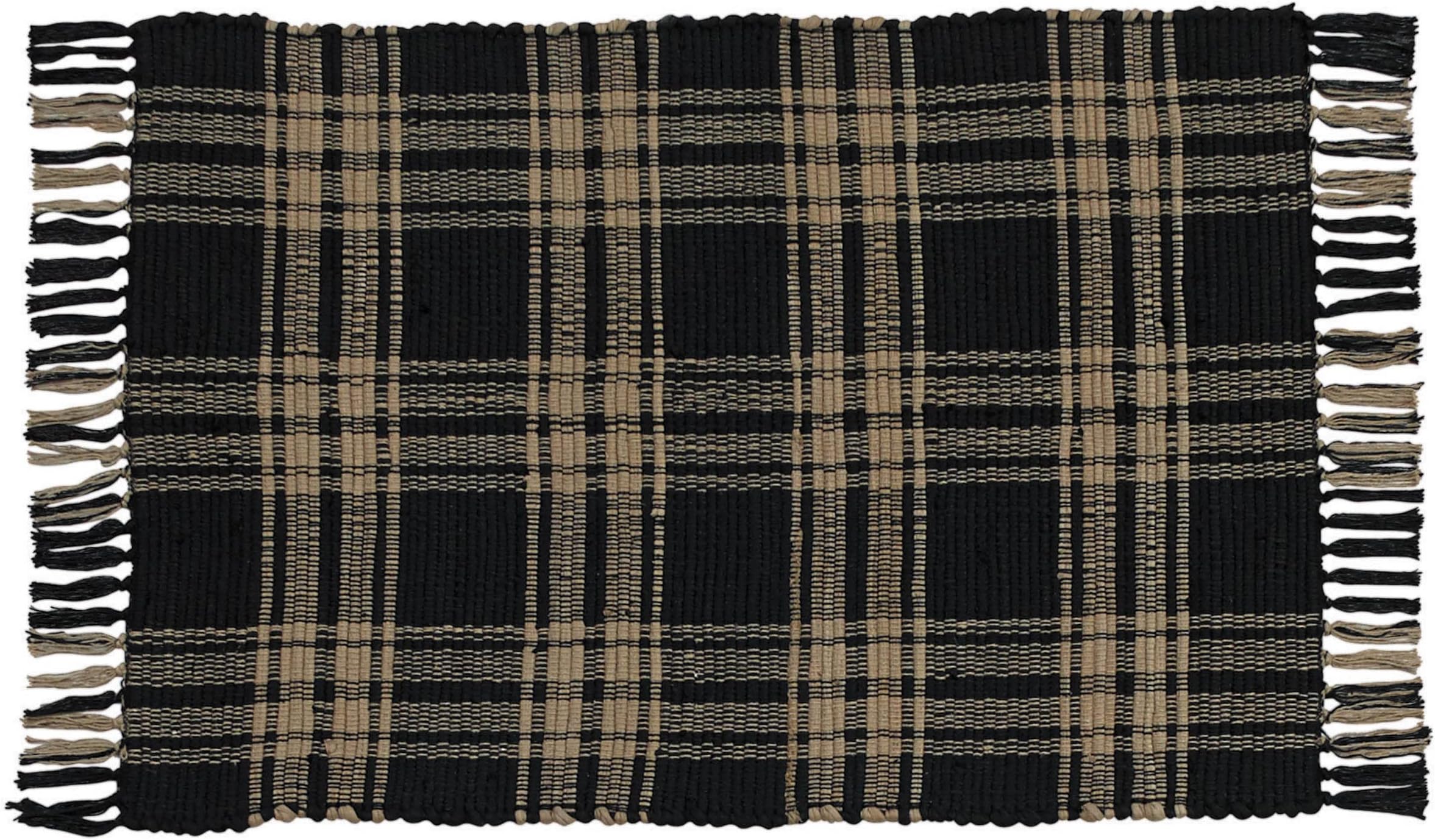 Amazon.com: Park Designs 315-25R Sturbridge Rag Rug, 24" x 42", Black ...