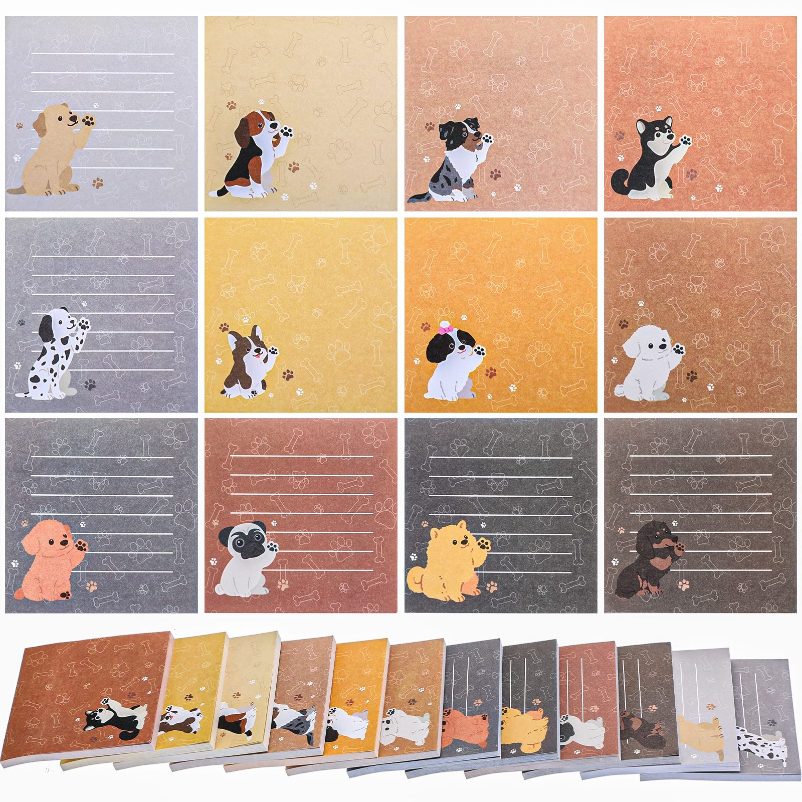 Snapklik.com : Handepo 12 Pack Dog Sticky Notes Bulk Small To Do List ...