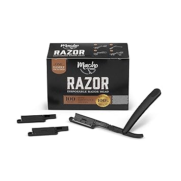 Amazon.com: Professional Straight Razors for Men with 100 Disposable ...