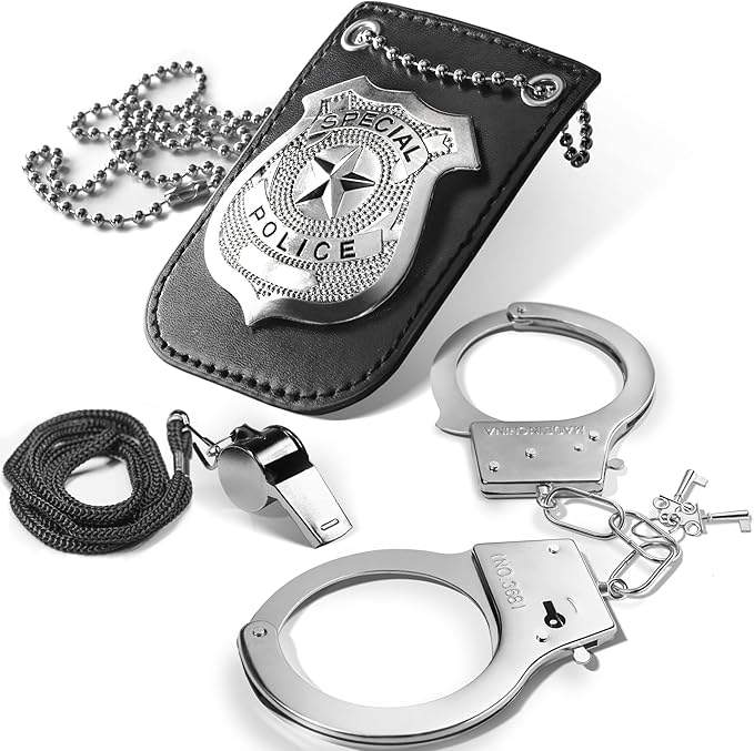 Amazon.com: Novelty Place Kids Police Pretend Play Set - Police Badge ...