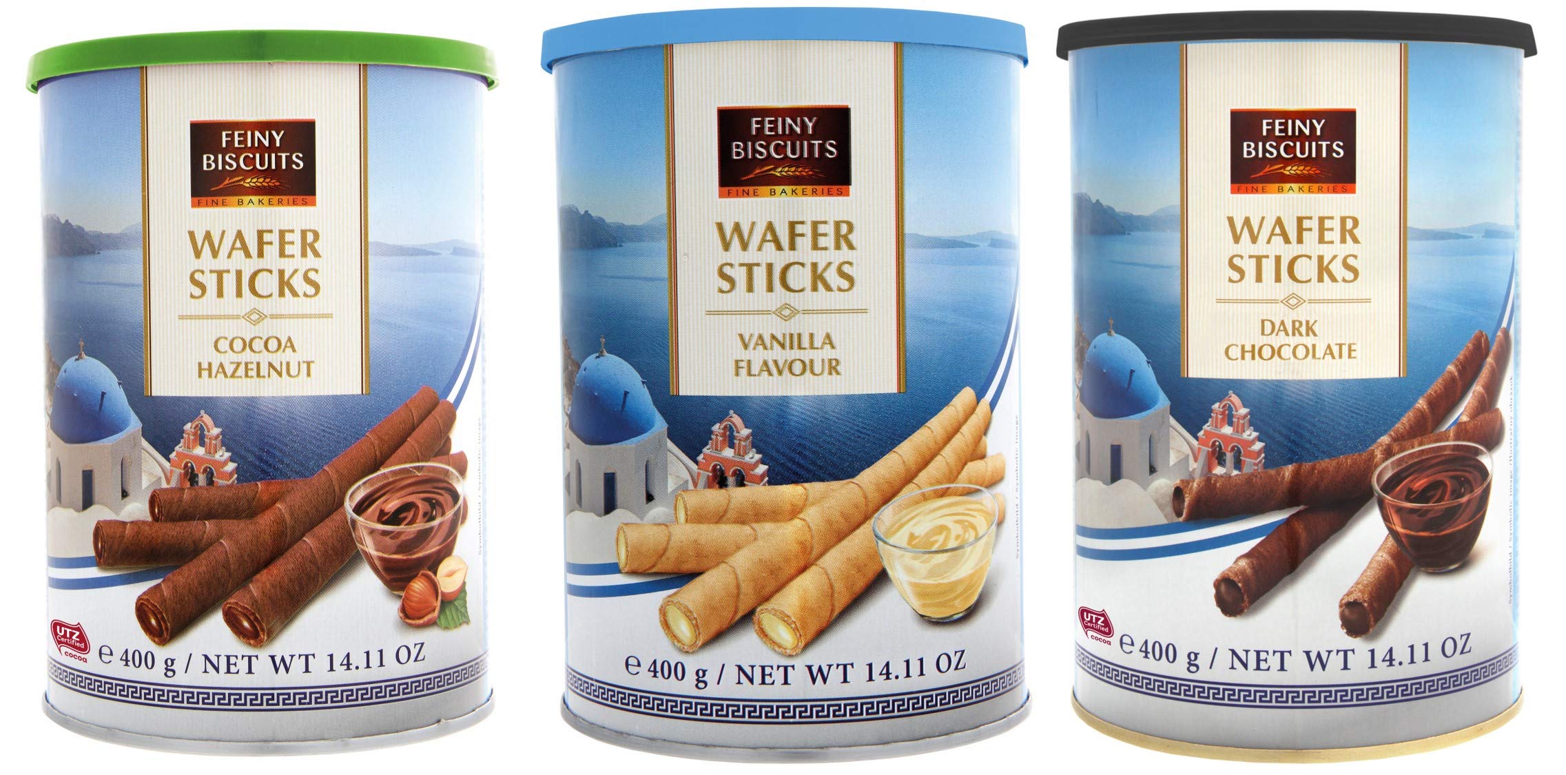 3 Pack Wafer Rolls Selection from Feiny Biscuits - Hazelnut & Cocoa ...
