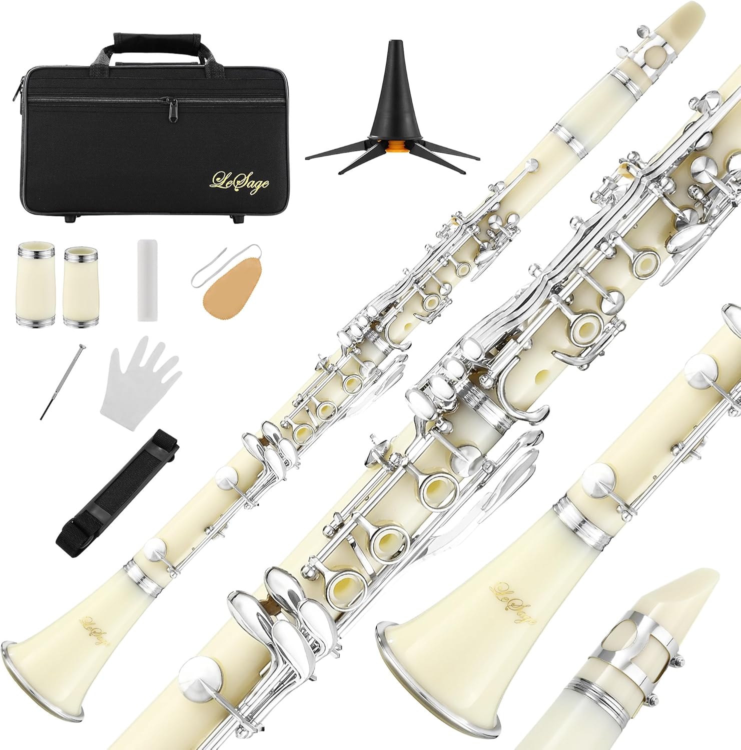 Amazon.com: LeSage B flat Clarinet Instrument Student Beginner for ...