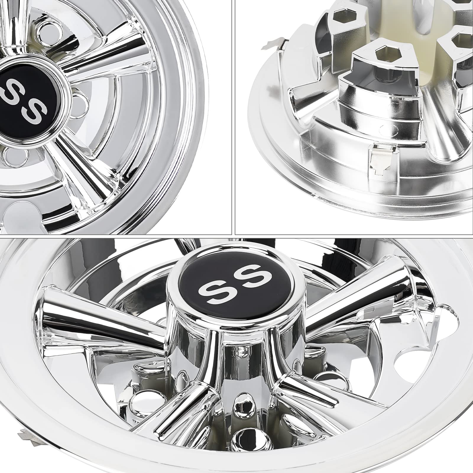 Golf Cart Hubcaps 8 inch, Universal Golf Cart Hub Caps Wheel Covers for ...