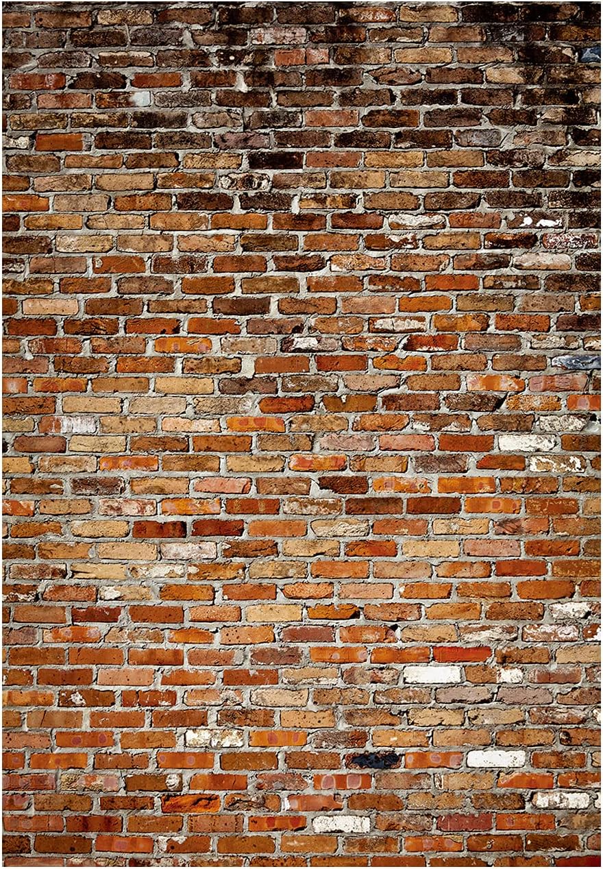 Amazon.com : YYNXSY 5X7FT Brick Wall Background Primary Color Brick ...