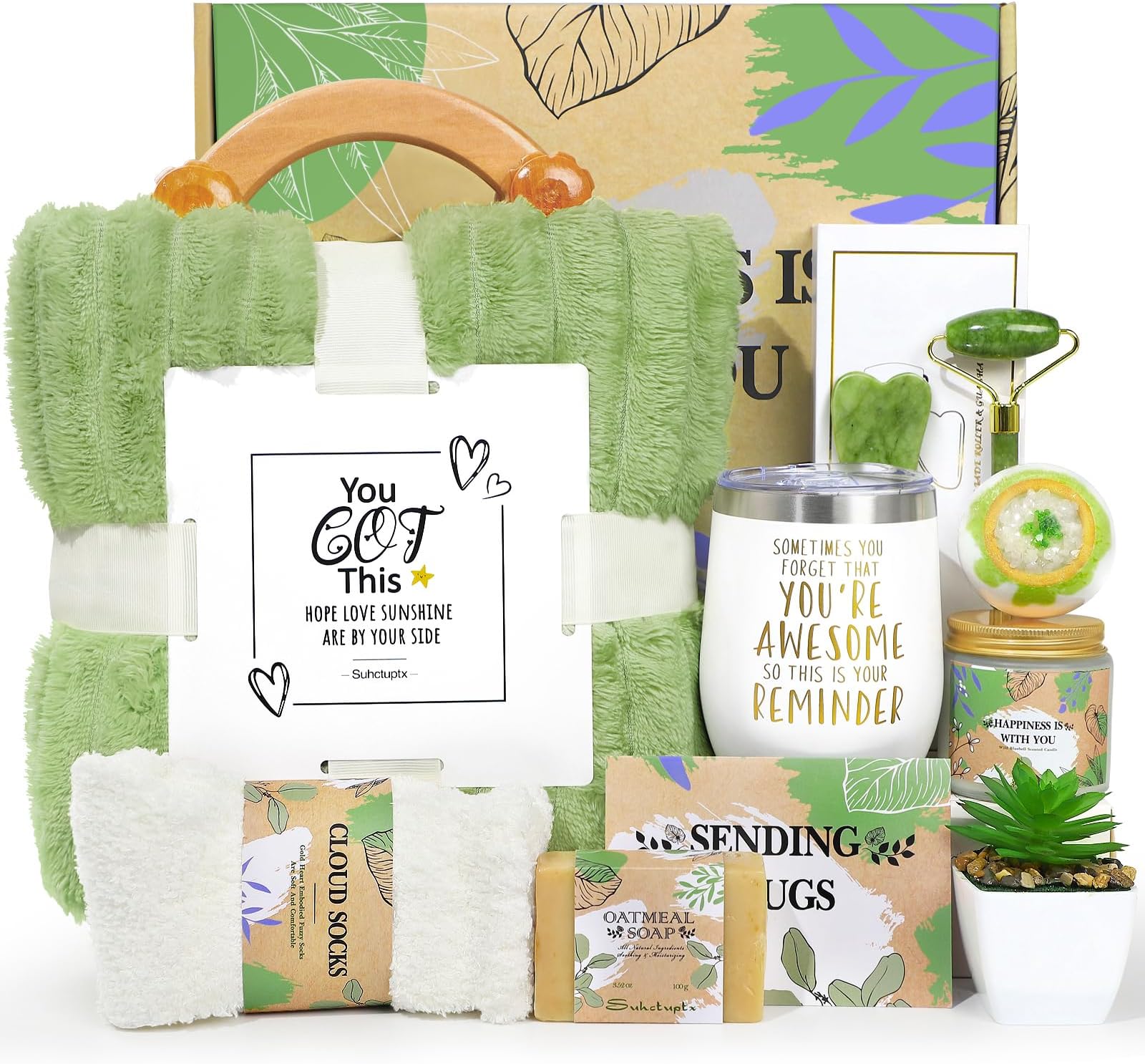 Amazon.com : Sunny&Wise Orange Themed Gift Baskets for Women, Self Care ...