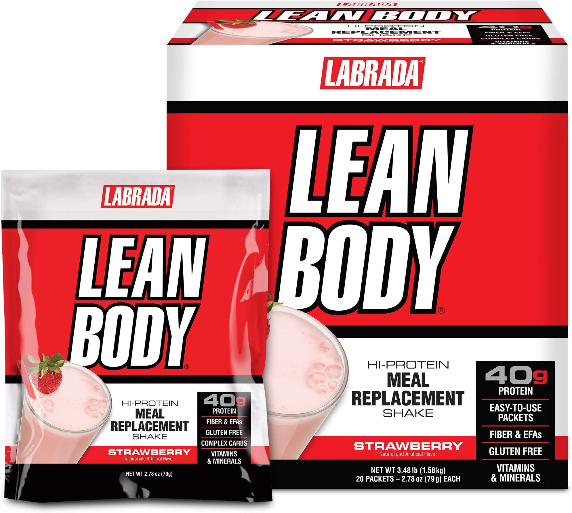 Amazon.com: Labrada Lean Body MRP All-In-One Strawberry Meal ...