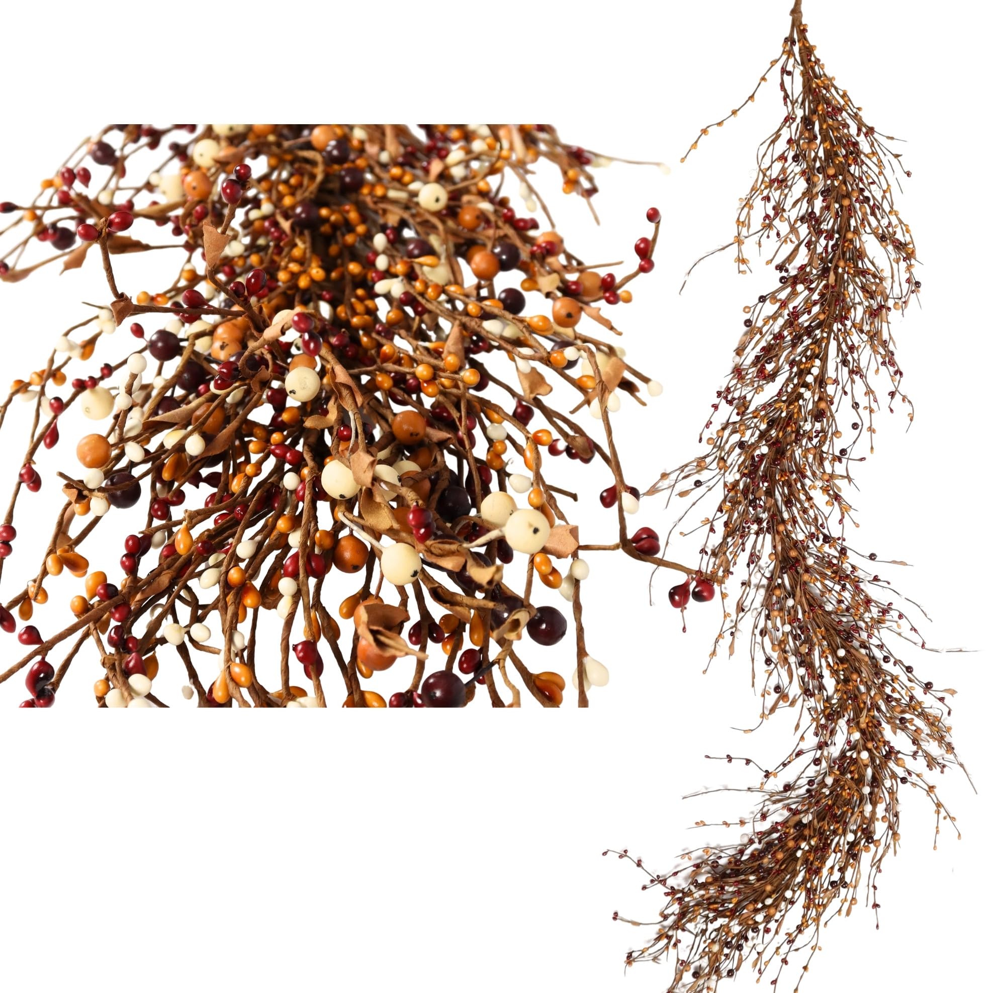 Amazon.com: Artificial Fall Pip Berry Garland - 6ft Rustic Autumn ...