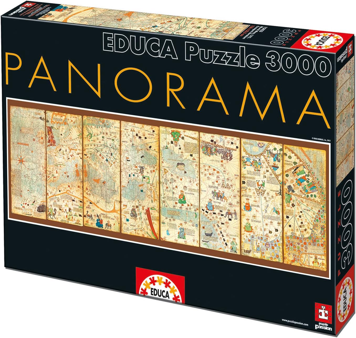 Educa - Puzzle 3000 Weltkarte Von 1375 Panorama (16355) : Amazon.it ...