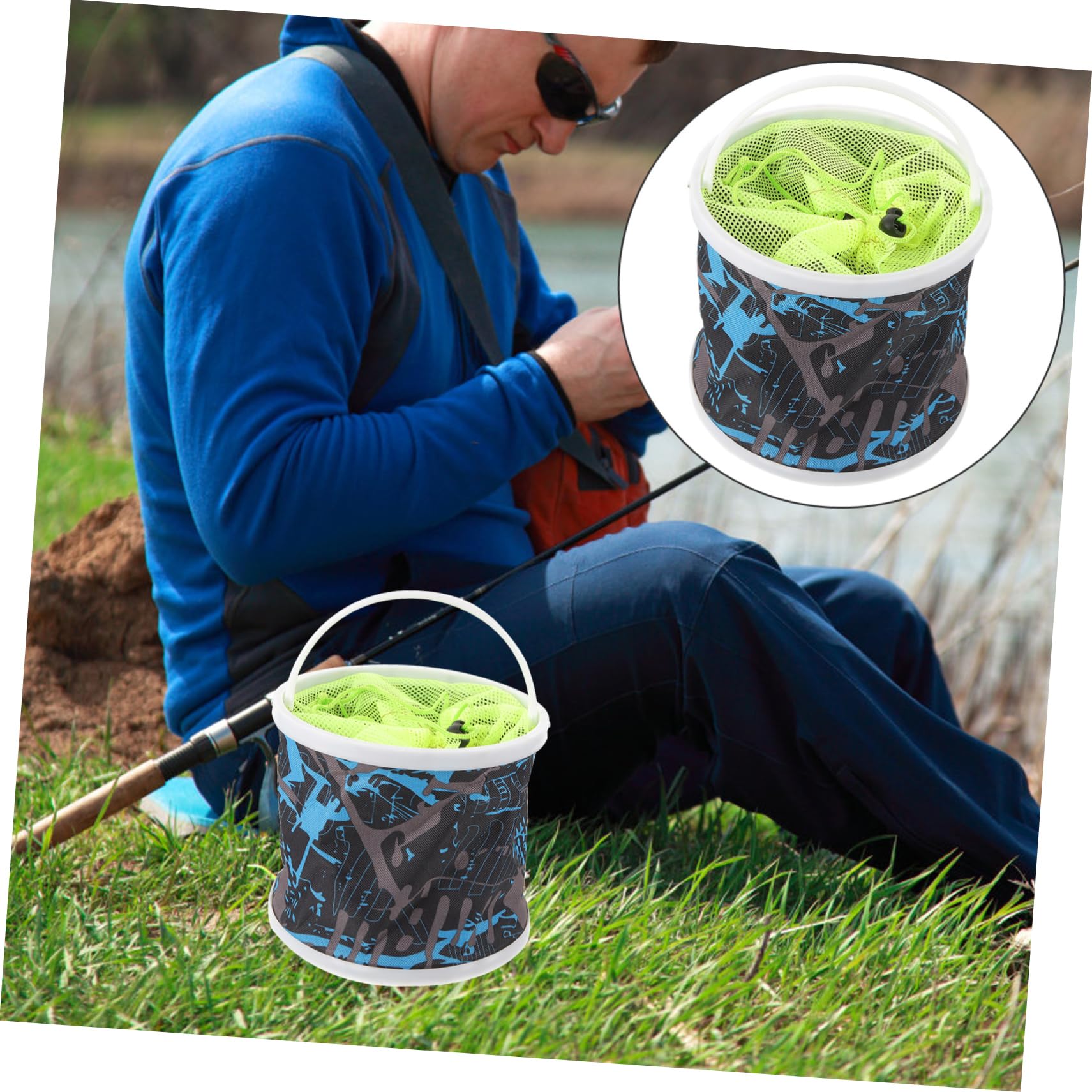 Plumbers Bucket KICHOUSE Folding Fishing Bucket Lightweight Collapsible ...