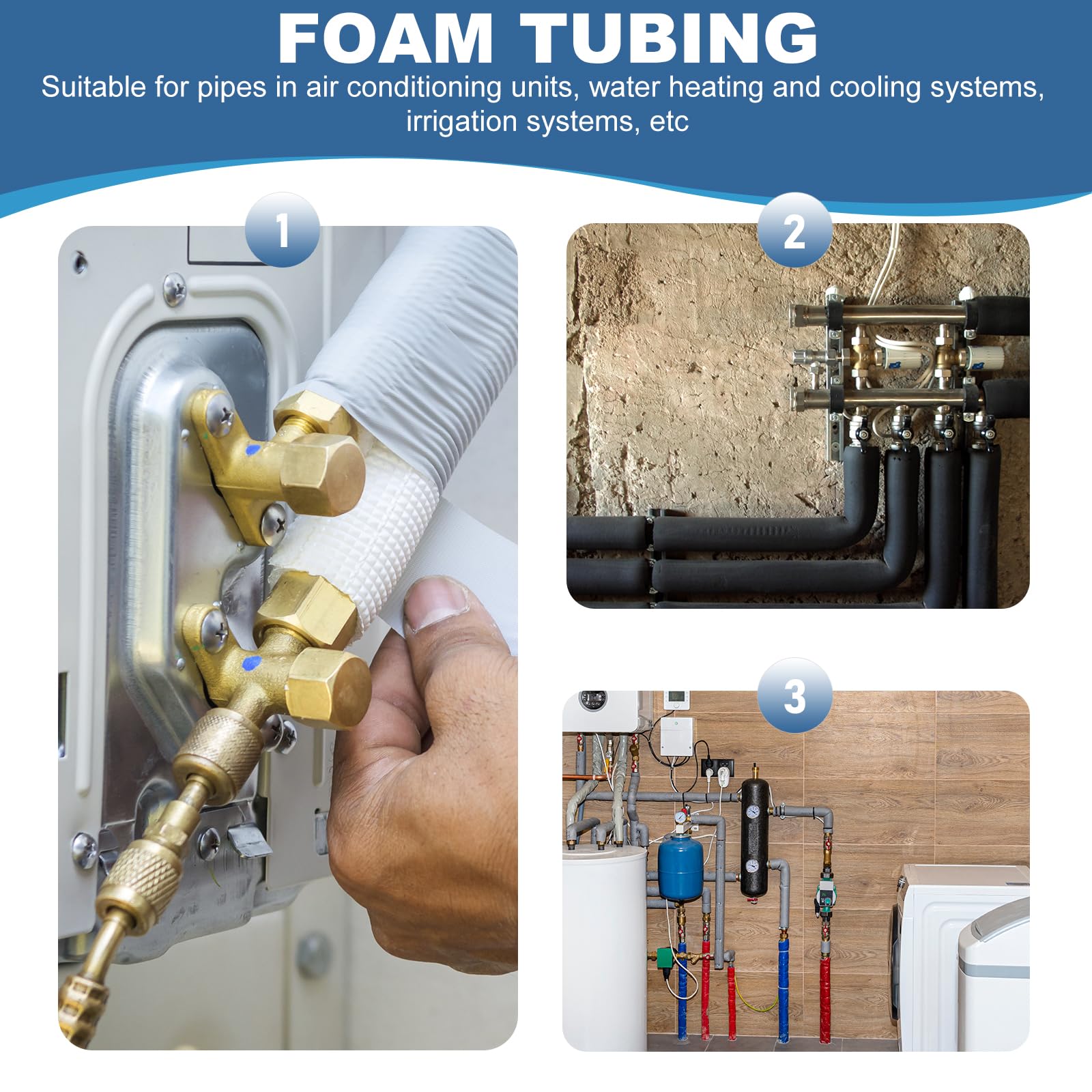 Snapklik.com : PATIKIL Pipe Insulation Foam Tube, Heat Preservation ...