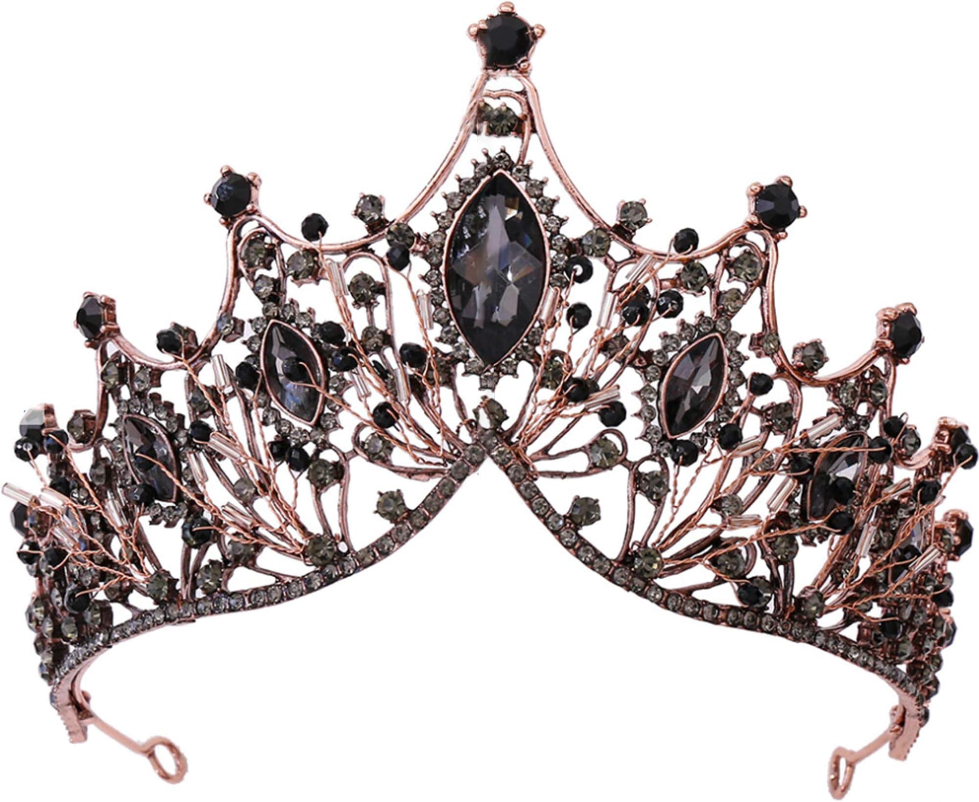 Amazon.com: Crystal Wedding Crowns, Baroque Queen Crowns, Costume Party ...