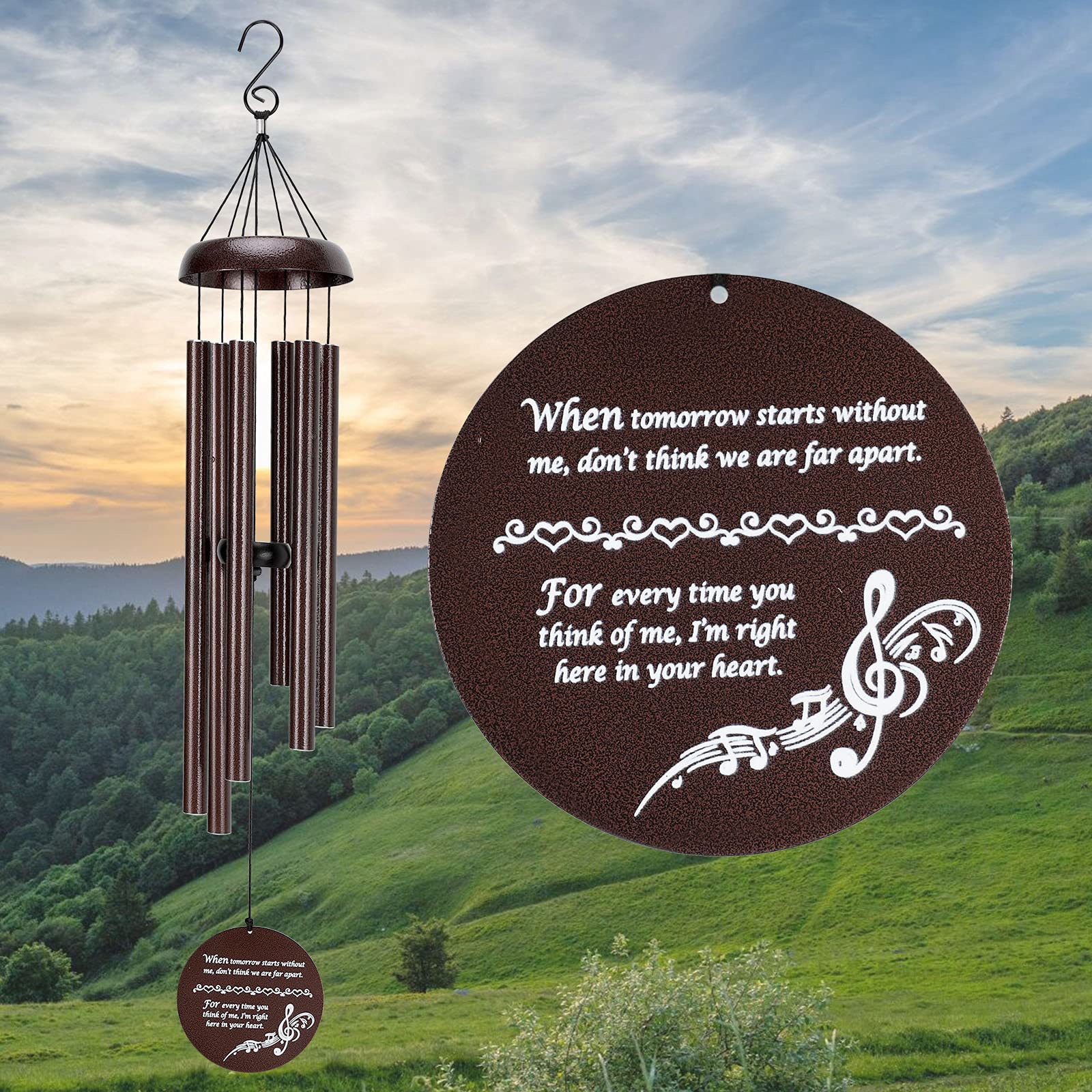 Sympathy Wind Chimes for Loss of a Loved One, Bereavement/Memorial ...