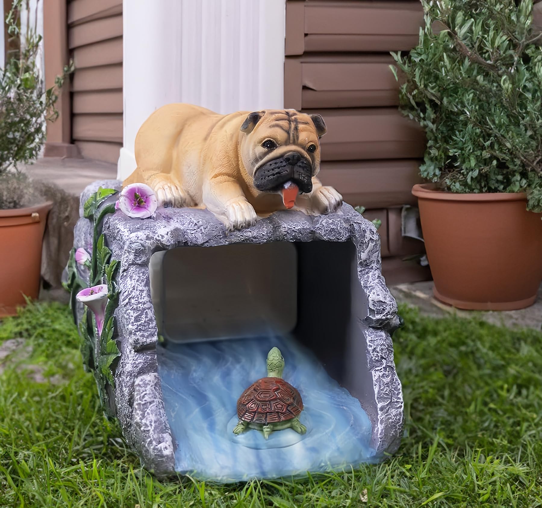 Amazon.com : Euiroet Funny Dog Statue Gutter Downspout Extender Decor ...