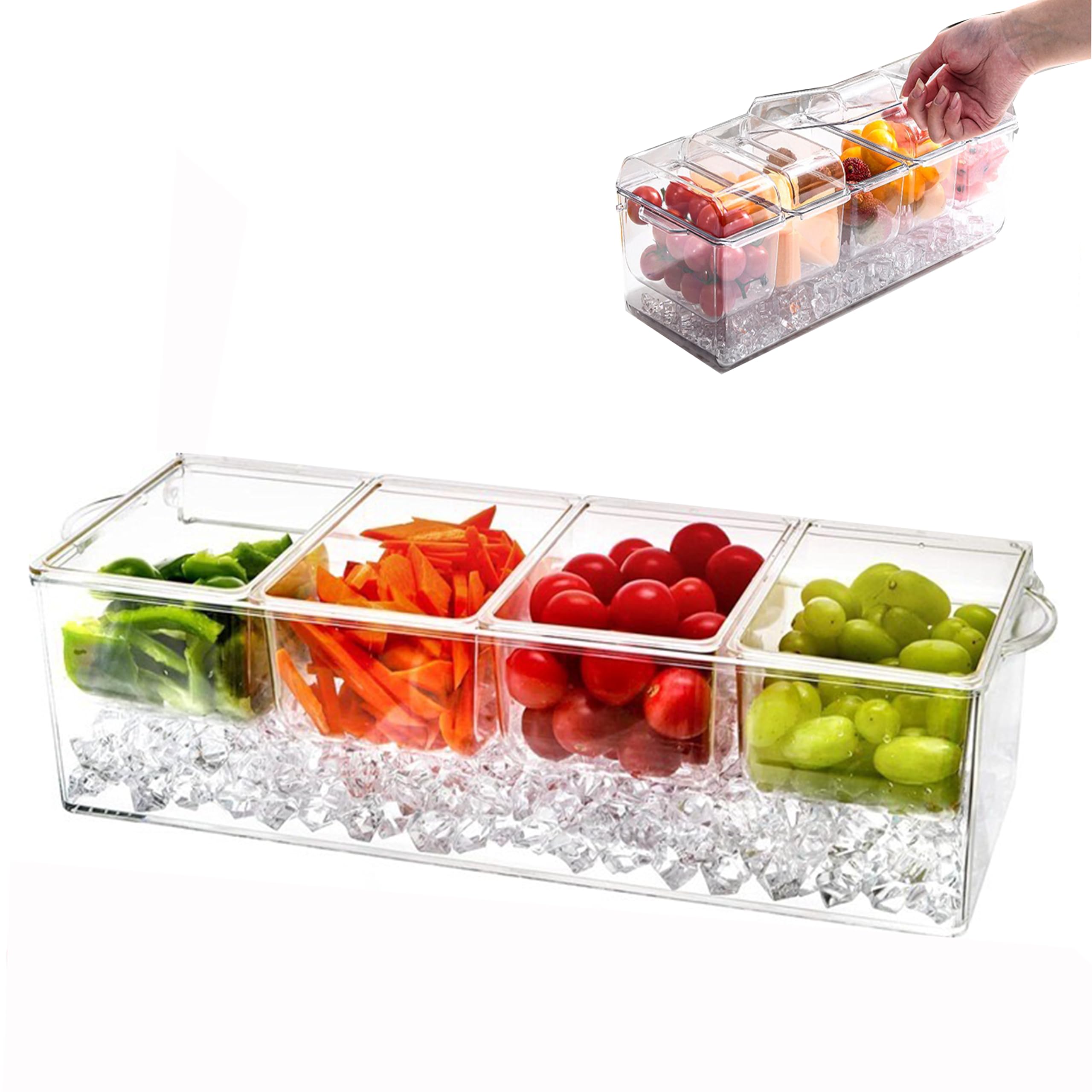 Ice Cold Condiment Tray, Fruit and Vegetable Condiment Box ...