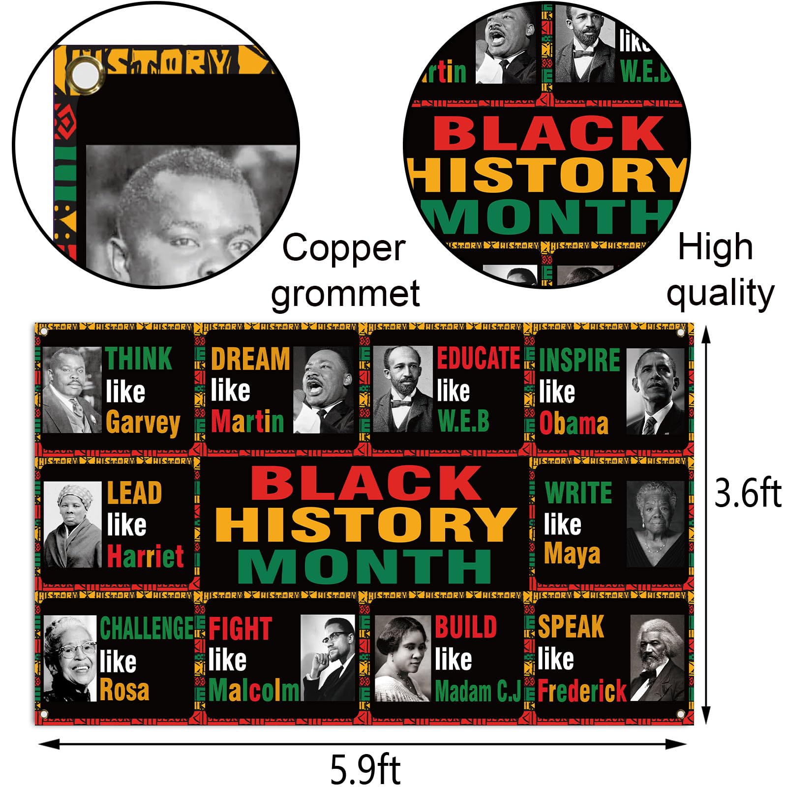 Sunwer Black History Month Photo Booth Backdrop Pan African, 51% OFF