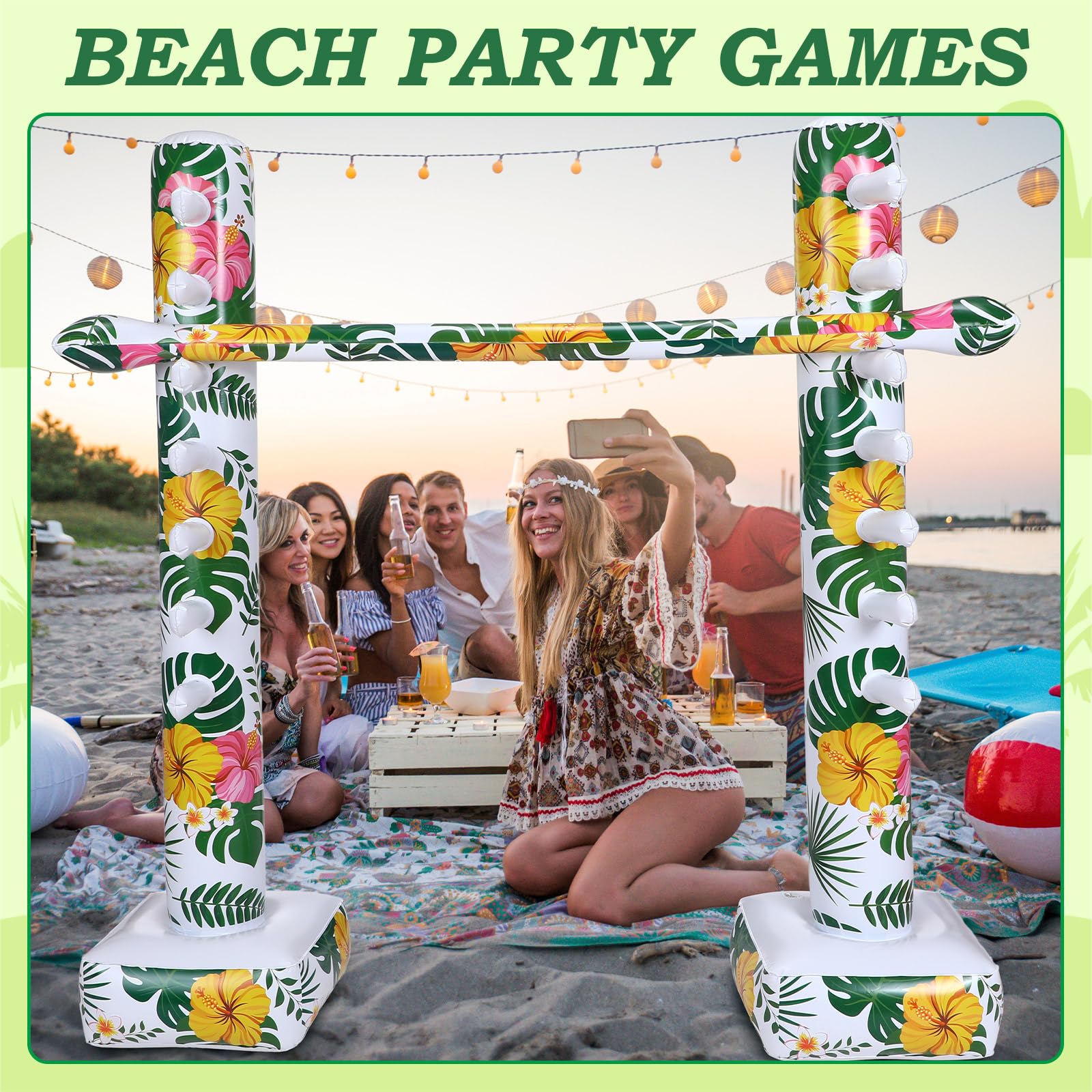 Snapklik.com : Hawaiian Inflatable Limbo Game 59 Inch Summer Luau Party ...