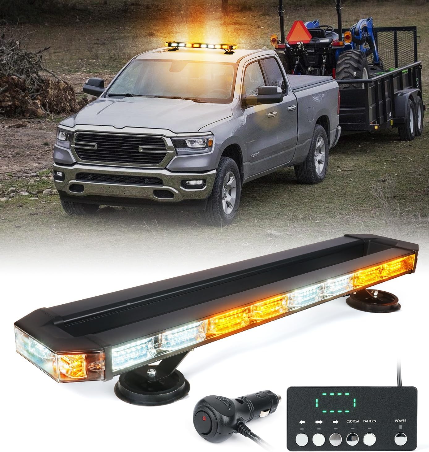 Amazon.com: LUMENIX 120 LED Rooftop Strobe Emergency Light Bar w ...