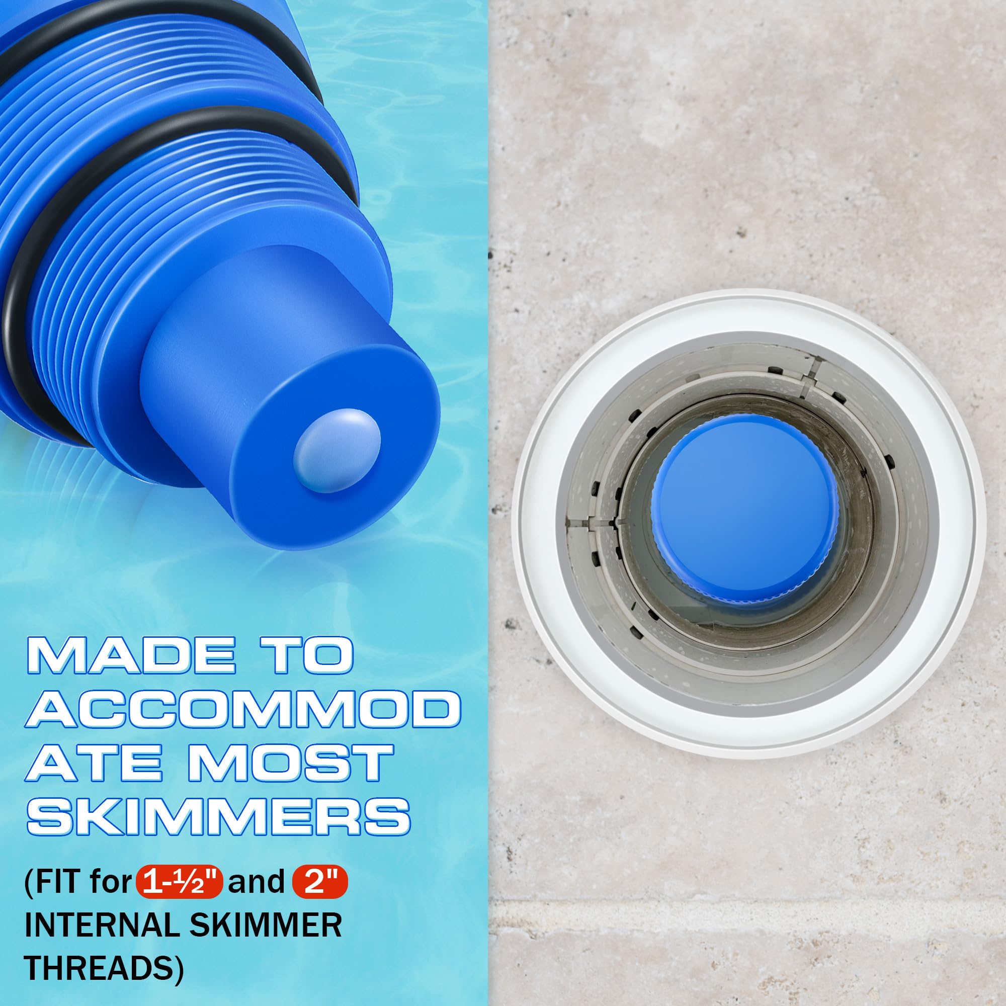 Snapklik.com : Dunkive 2 Pack Pool Skimmer Plug, Guard, Winterization ...