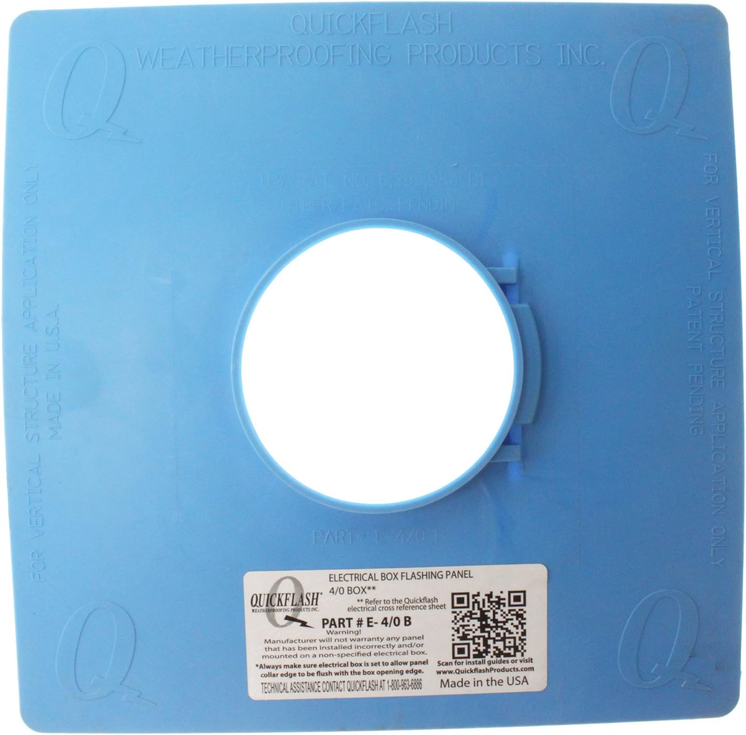 Quickflash Electrical Single Gang Box Flashing Panel E-SGB - Amazon.com