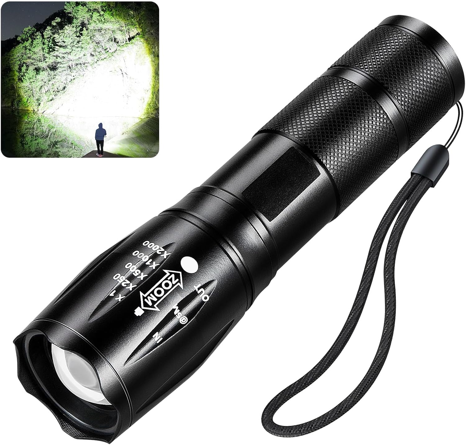 Small LED Flashlights High Lumens, 3000 Lumens Super Bright Flashlight ...