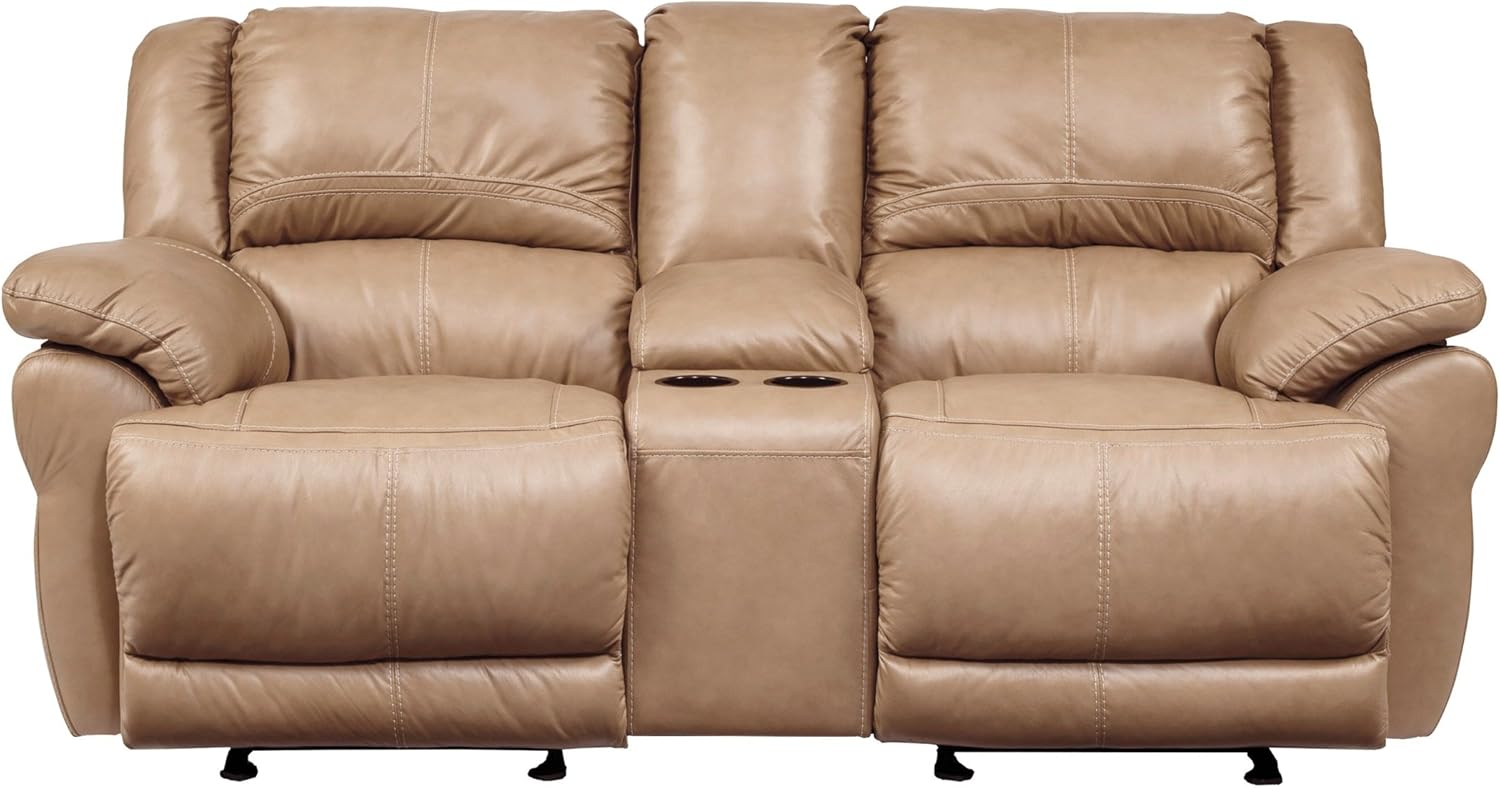 Amazon.com: Lenoris Caramel Glider REC Loveseat w/Console : Home & Kitchen