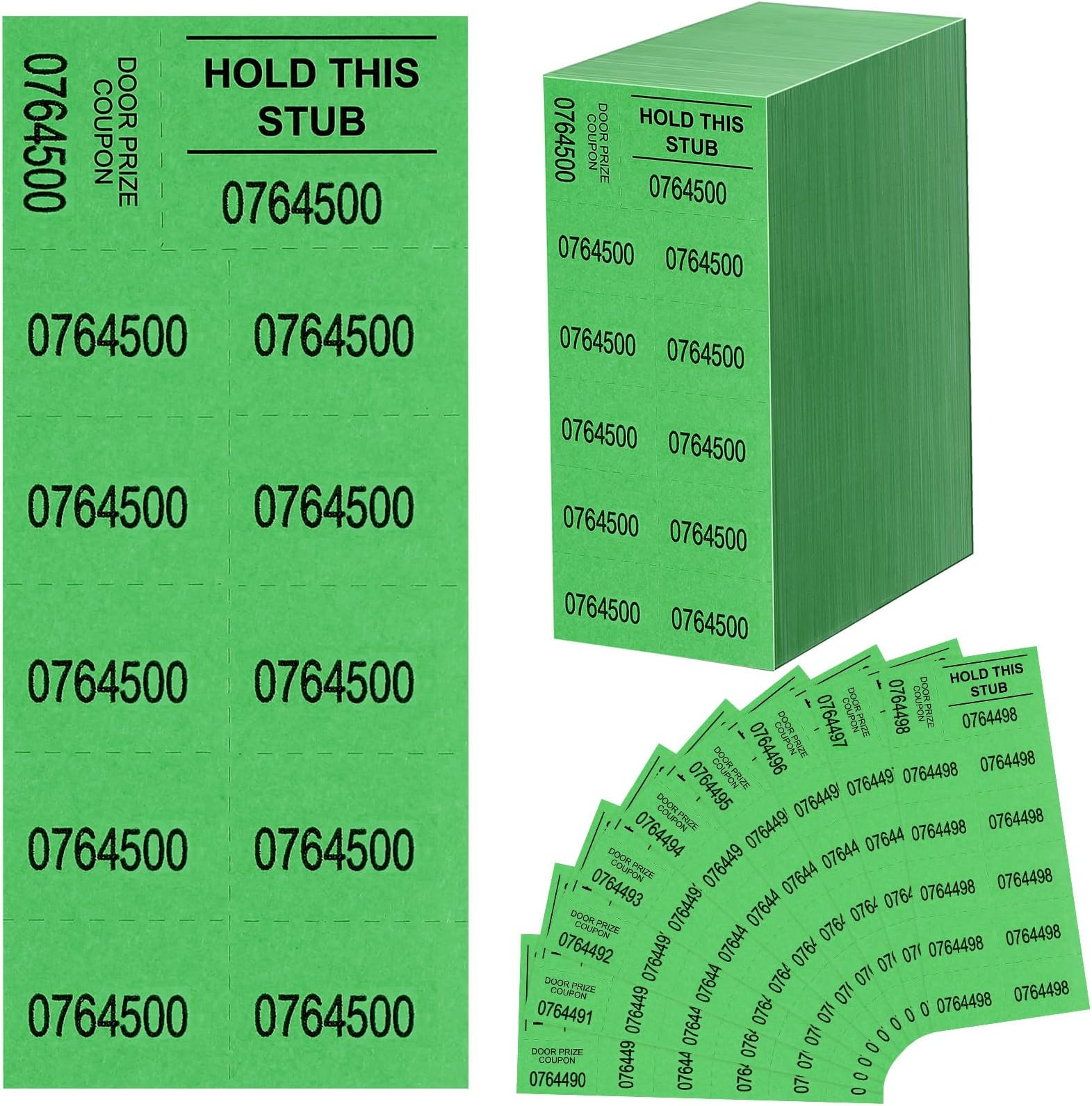 Amazon.com: Kosiz 2000 Sheets Raffle Tickets Basket Raffle Ticket with ...