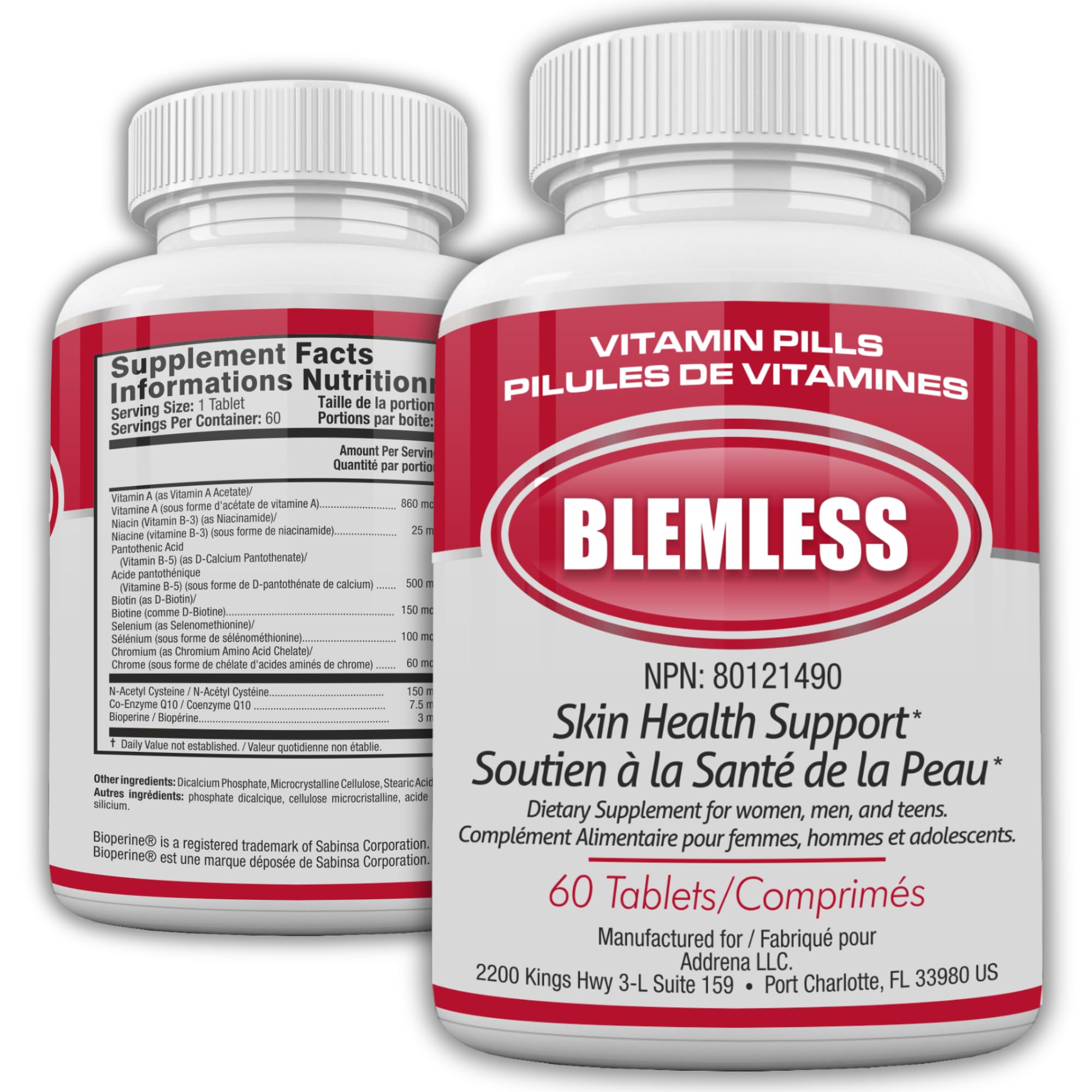 Blemless- Designed as Clear Skin Supplement Pills for Oily Skin ...