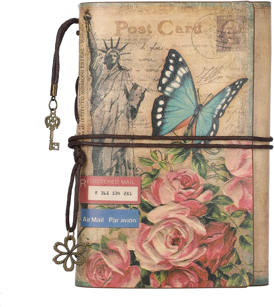 Amazon.com : Vintage Leather Refillable Notebook, Hard Cover Retro ...