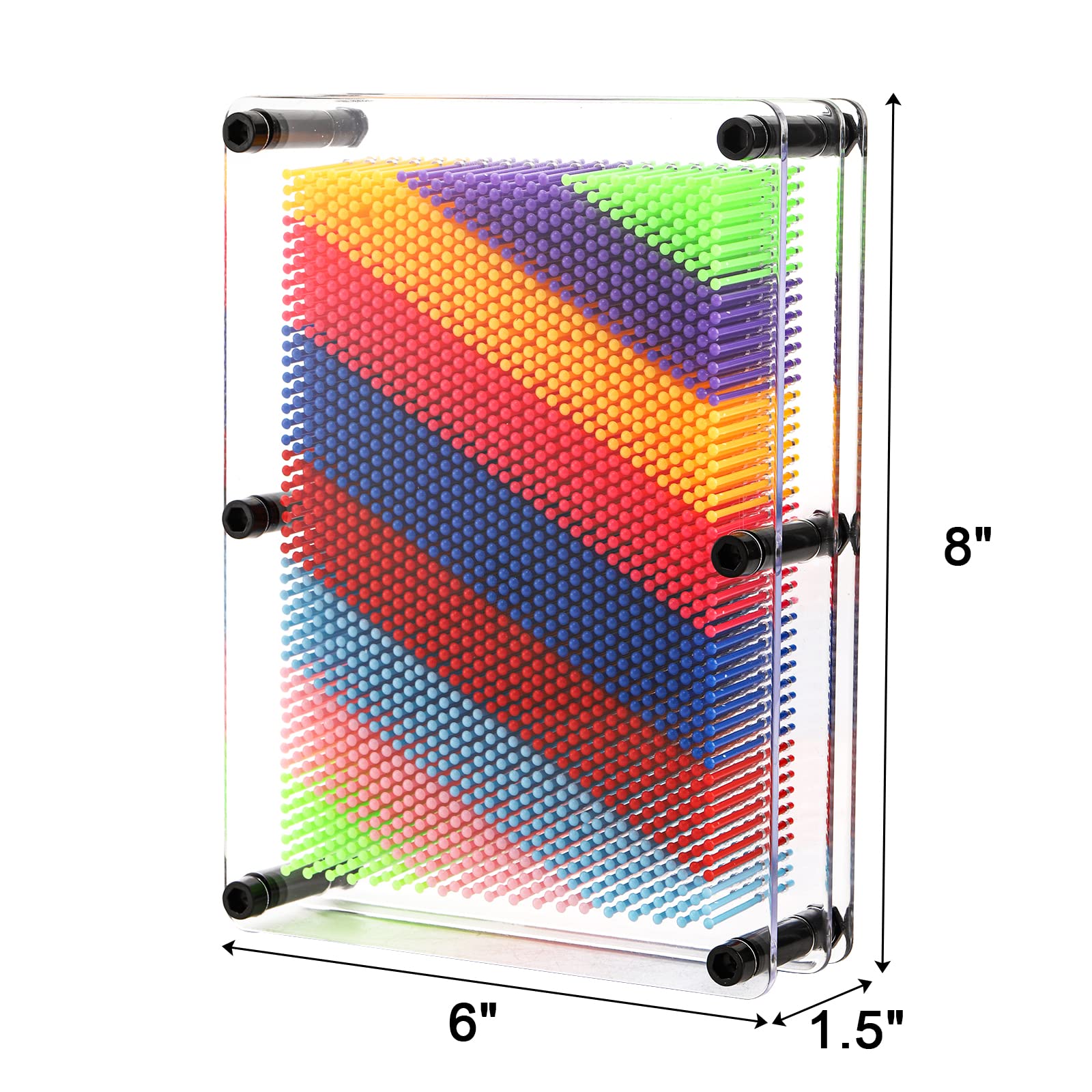 Snapklik.com : 2 Pack 3D Pin Art Toy, 8"x6" Large Size Plastic Pin Art ...