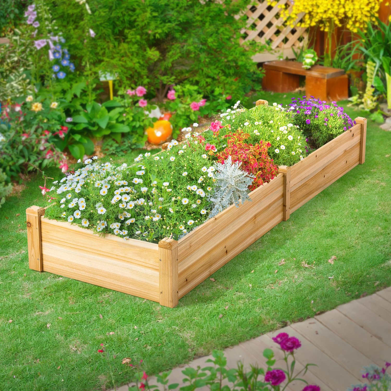 Snapklik.com : IDZO Raised Garden Bed, Upgraded Durable Garden Box With ...