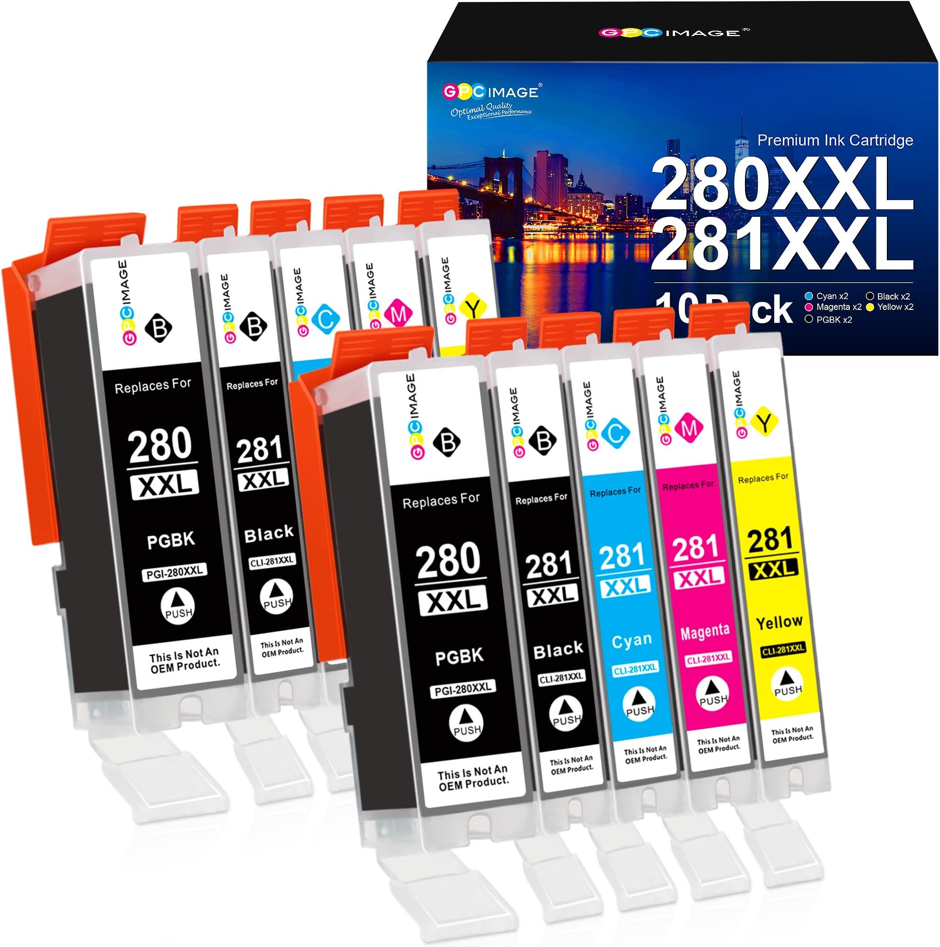 GPC Image Compatible Ink Cartridge Replacement for Canon PGI-280XXL CLI ...