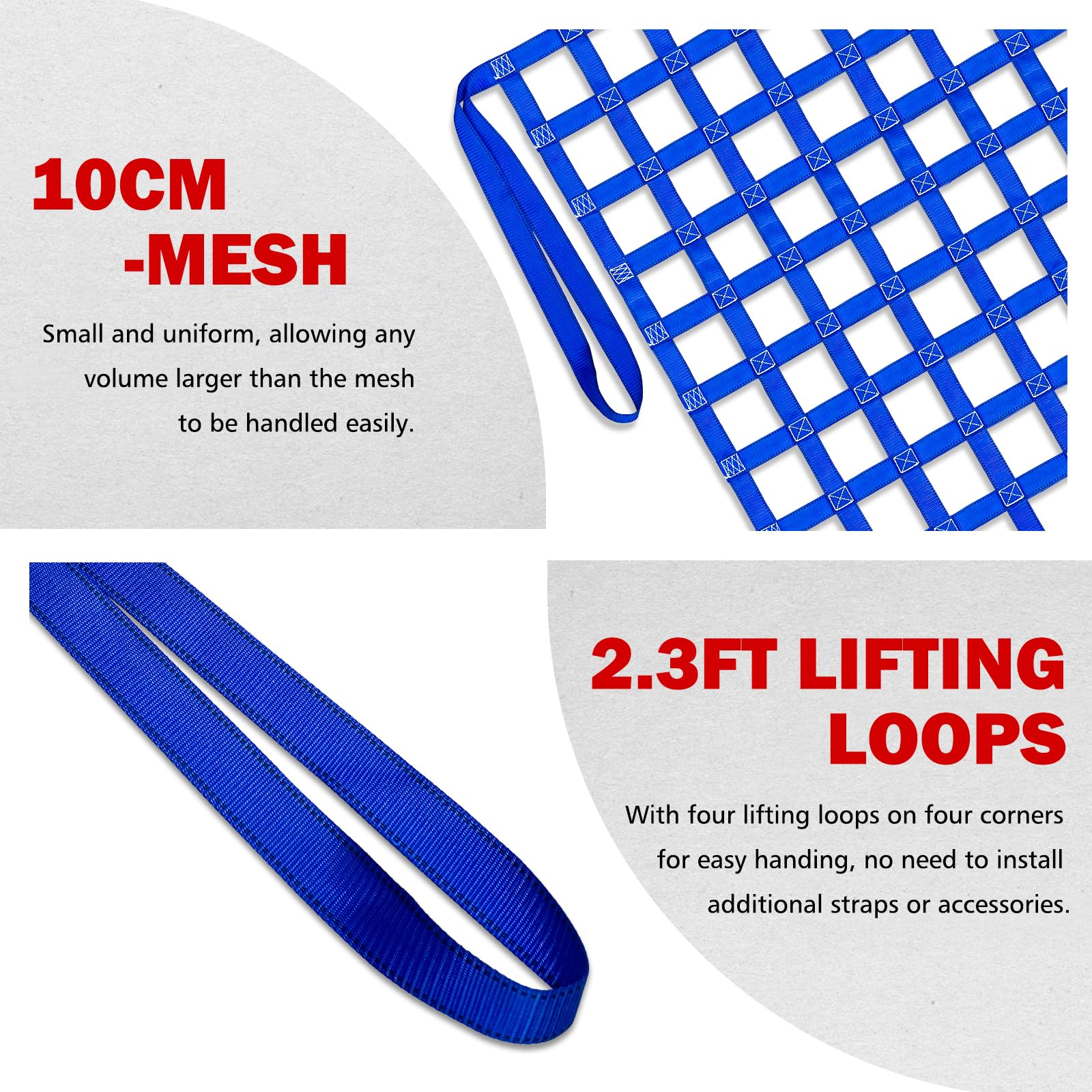 Snapklik.com : FITHOIST Cargo Lifting Net 1212LBS, 492x492 Safety ...