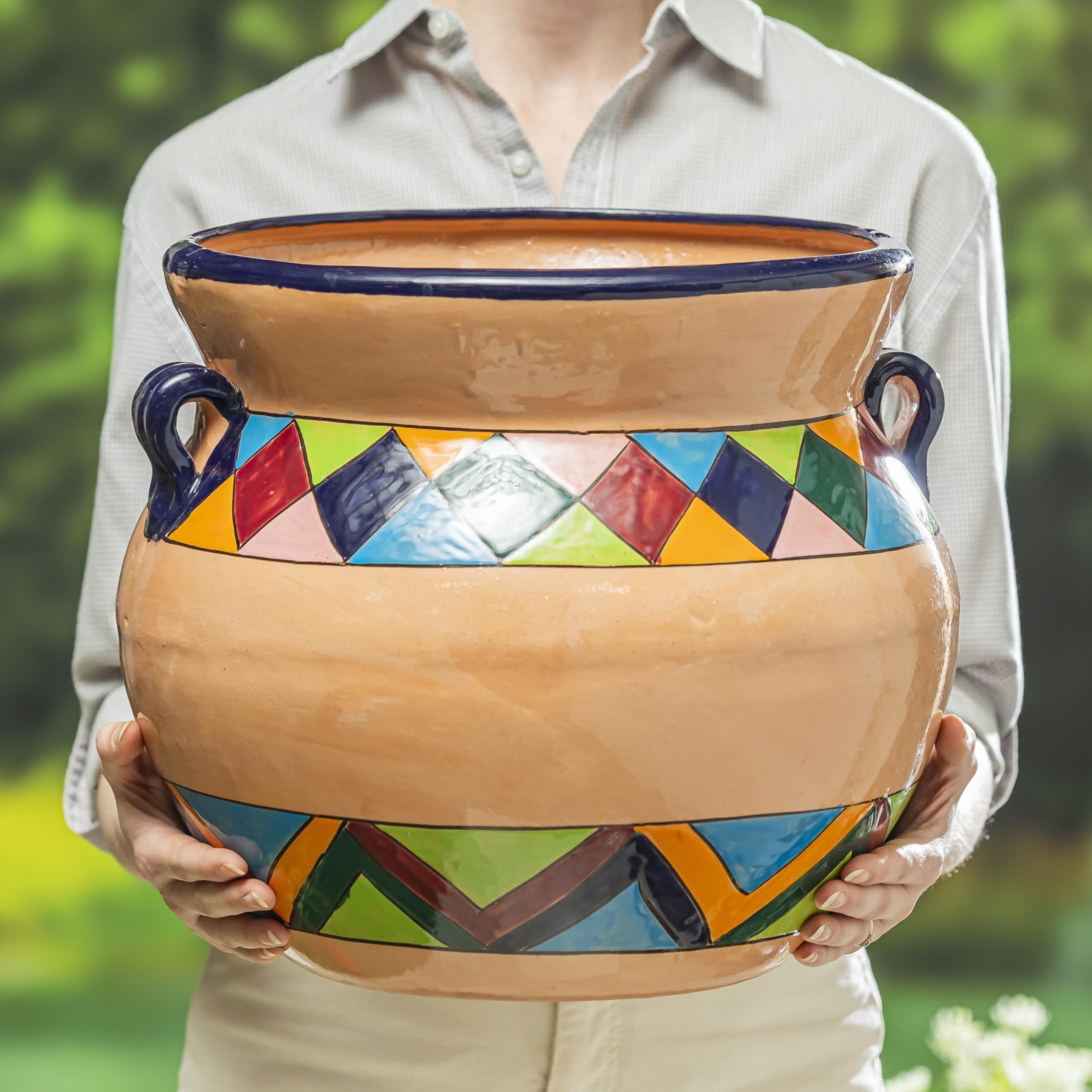 Snapklik.com : Evergreen Garden Talavera Mexican Pottery Ceramic Chata ...