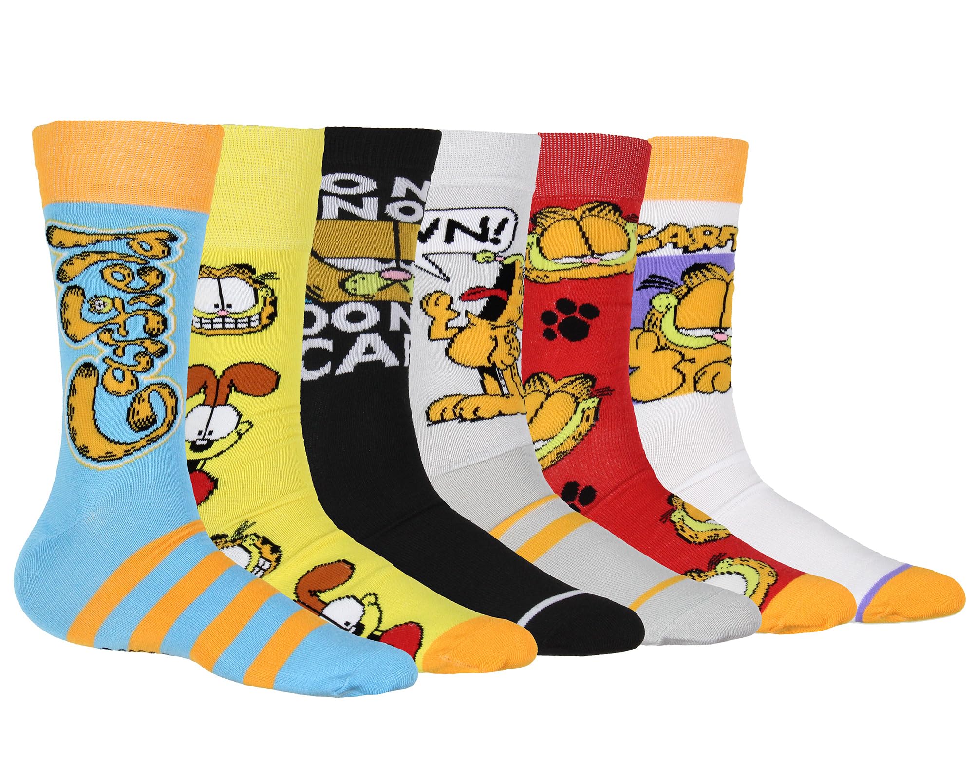 Amazon.com: Bioworld Garfield Socks Men's Don't Know Don't Care ...