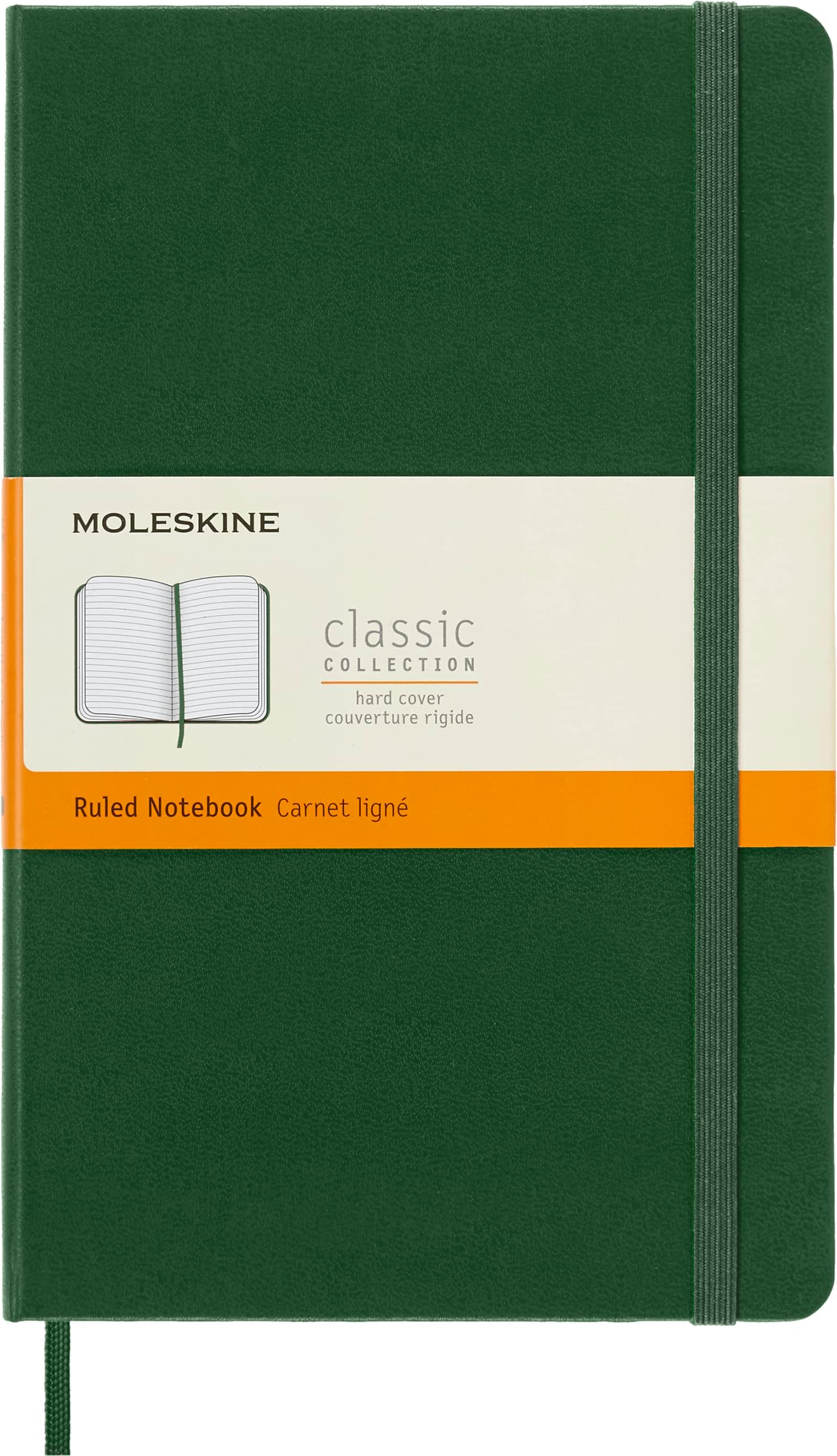 Moleskine Classic Notebook, Hard Cover, Large (5" x 8.25") Ruled/Lined ...