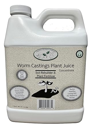 Amazon.com : Worm Castings Tea Plant Juice - Quart. Super Concentrated ...