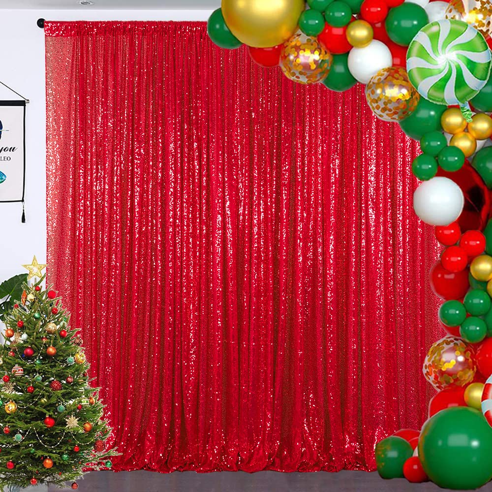 Partisout Sequin Curtain Backdrop 8ftx8ft Sequin Backdrop Sequence ...