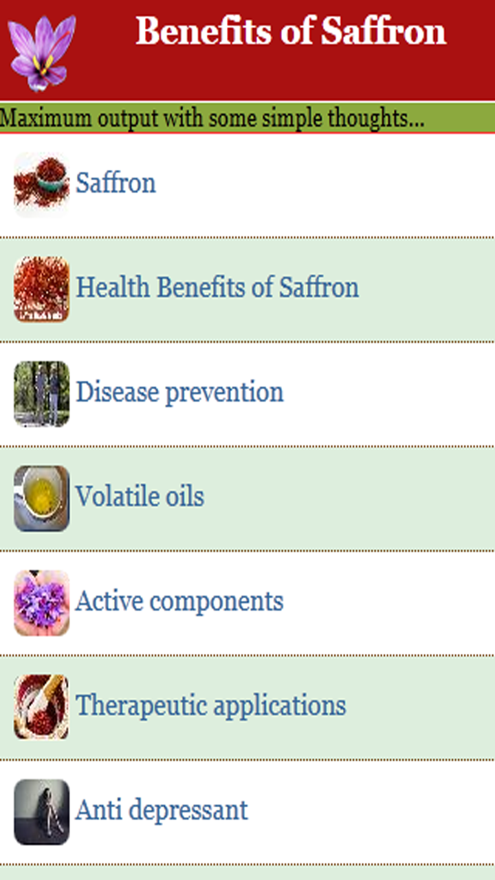 Benefits of Saffron - App on Amazon Appstore
