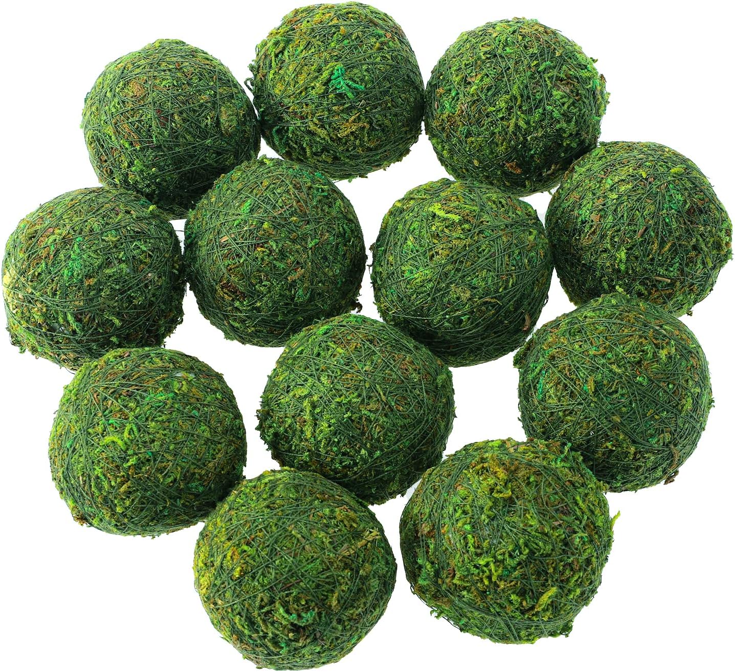 Amazon.com: Jetec 18 Pcs Green Moss Balls 6 Pcs Decorative Balls for ...