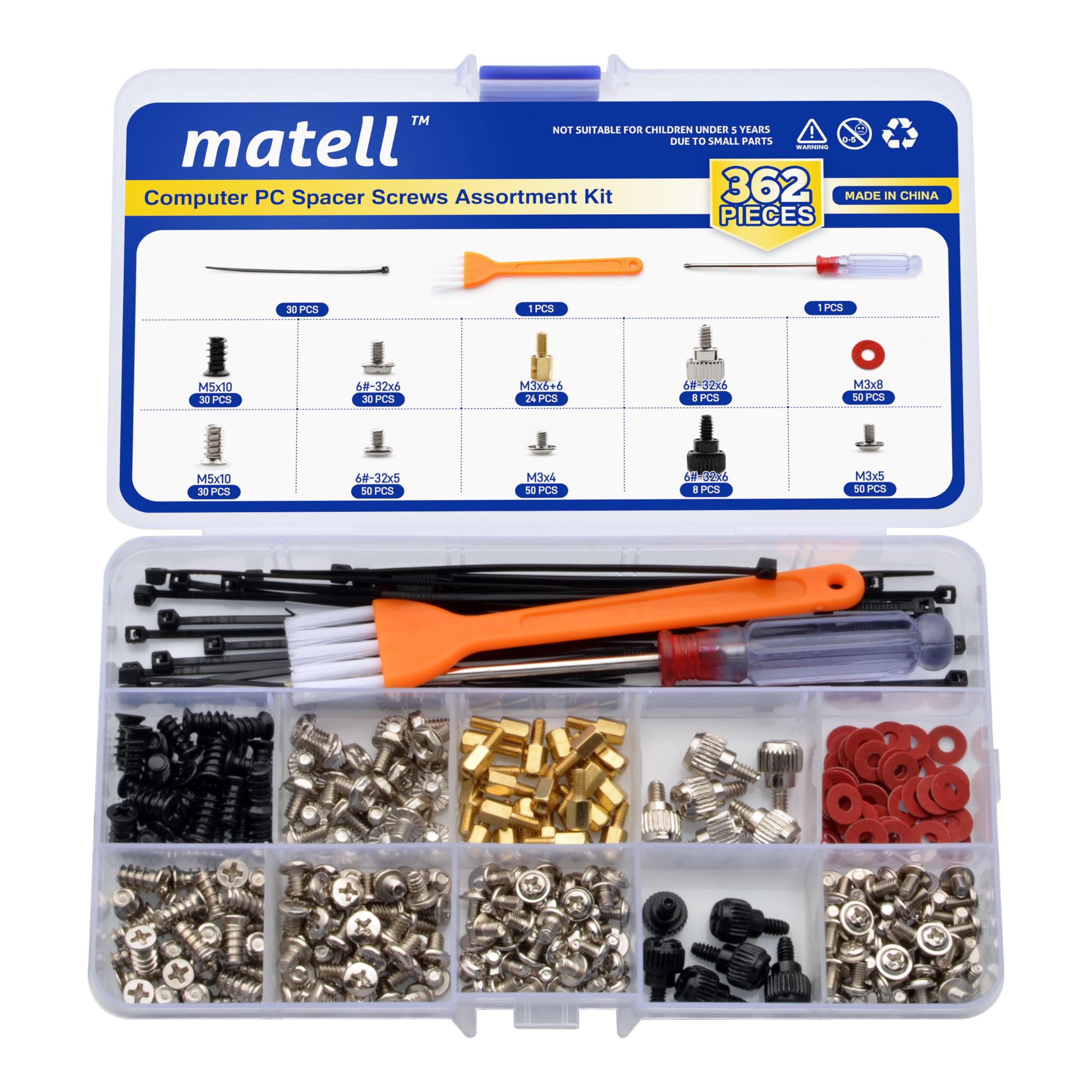 Snapklik.com : Matell 362PCS Computer PC Spacer Screws Assortment Kit ...