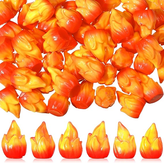 Amazon.com: Thyle 50 Pcs Mini Resin Fire Miniature Flame Figurines ...