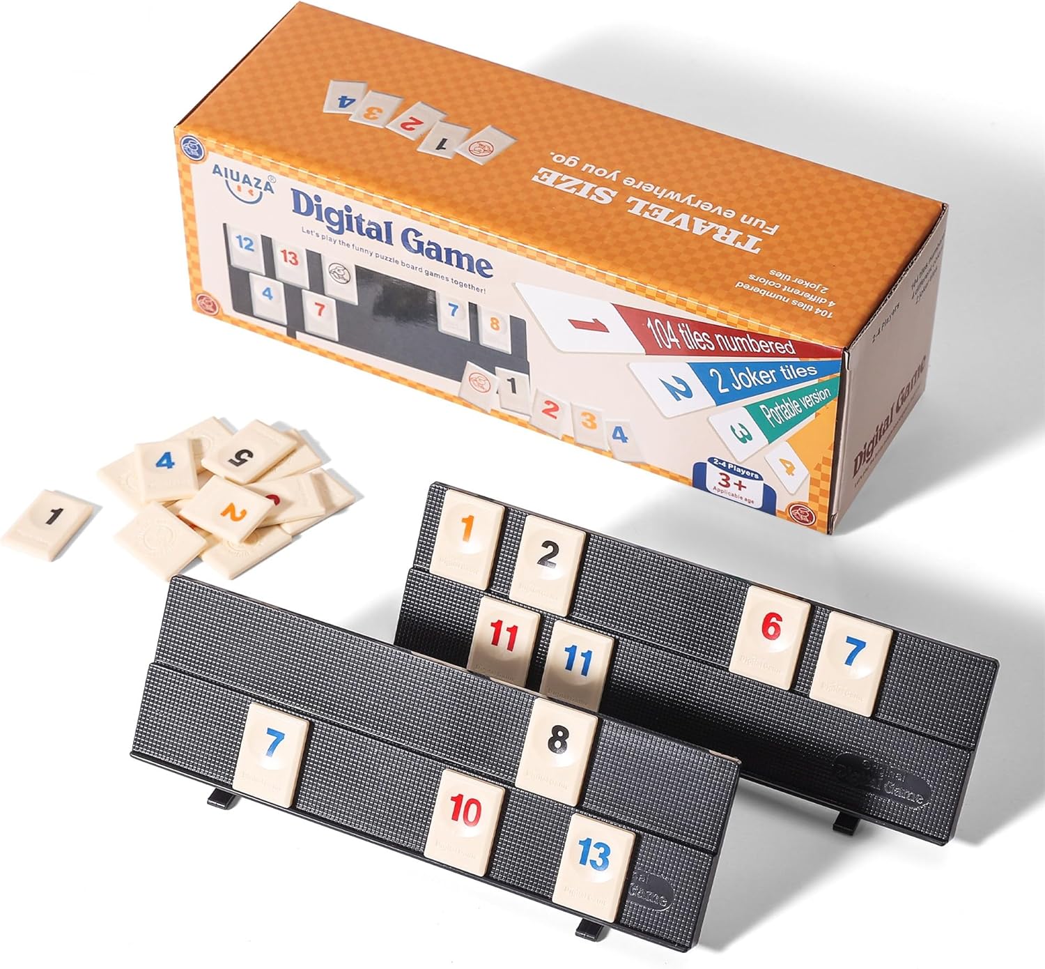 Amazon.com: AIUAZA Rummy Cube Game with Portable Bag, Mini Rummy Cube ...