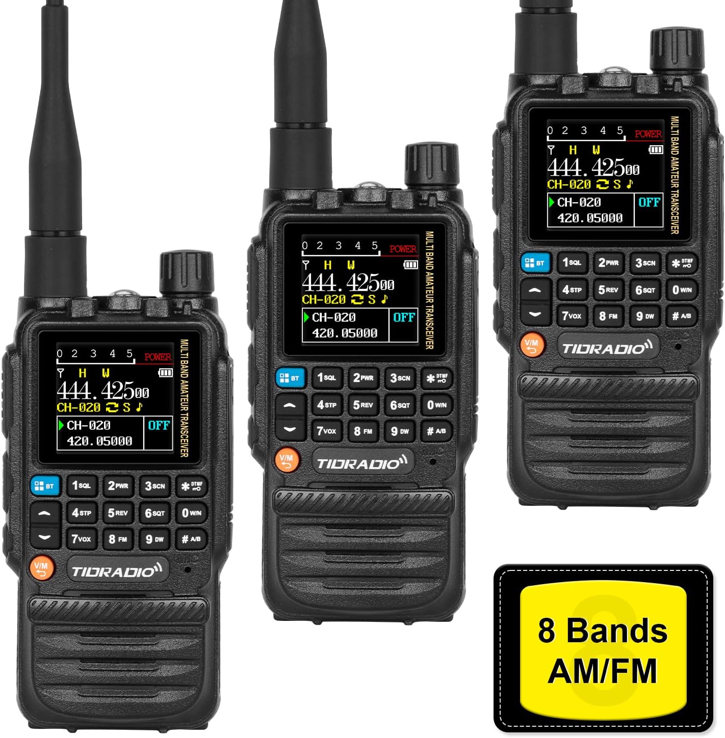 Amazon.com: TIDRADIO TD-H3 GMRS Radio，Air Band and NOAA Weather ...