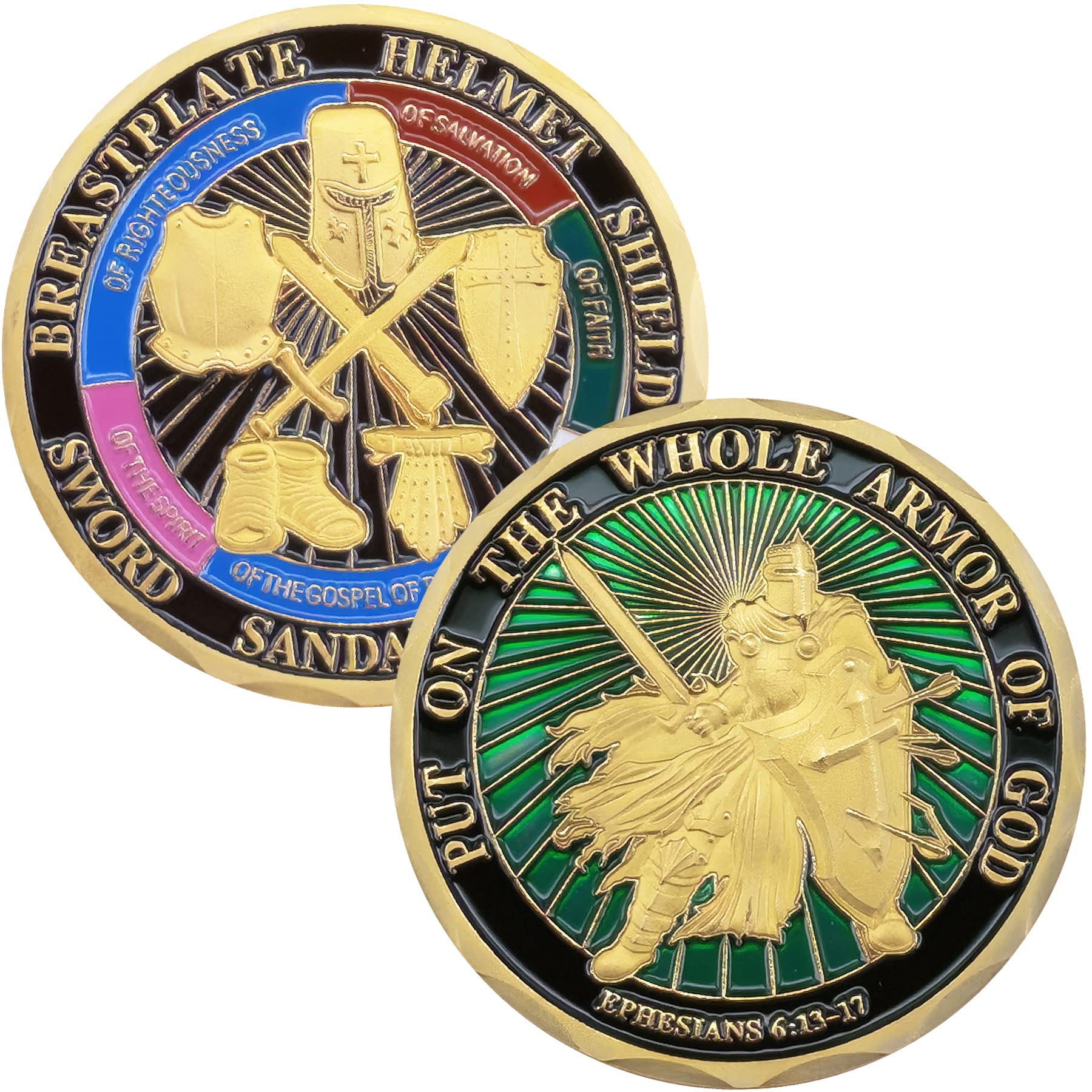 Whole Armor Of God Challenge Coin Inspirational Christian Pocket Token ...