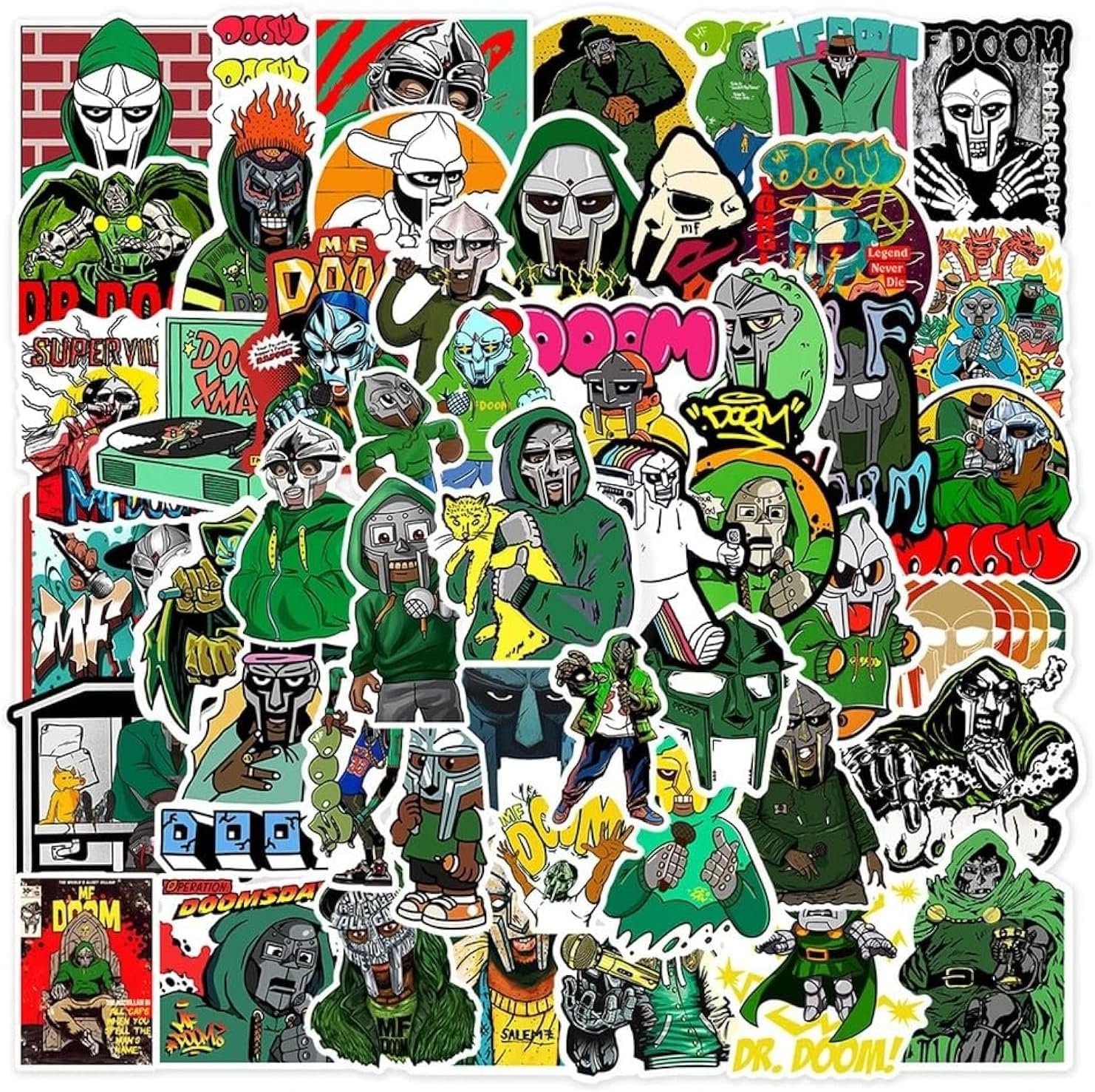 Amazon.com: FRANKdesigns The MF Doom Sticker Pack: 50 Pieces of ...