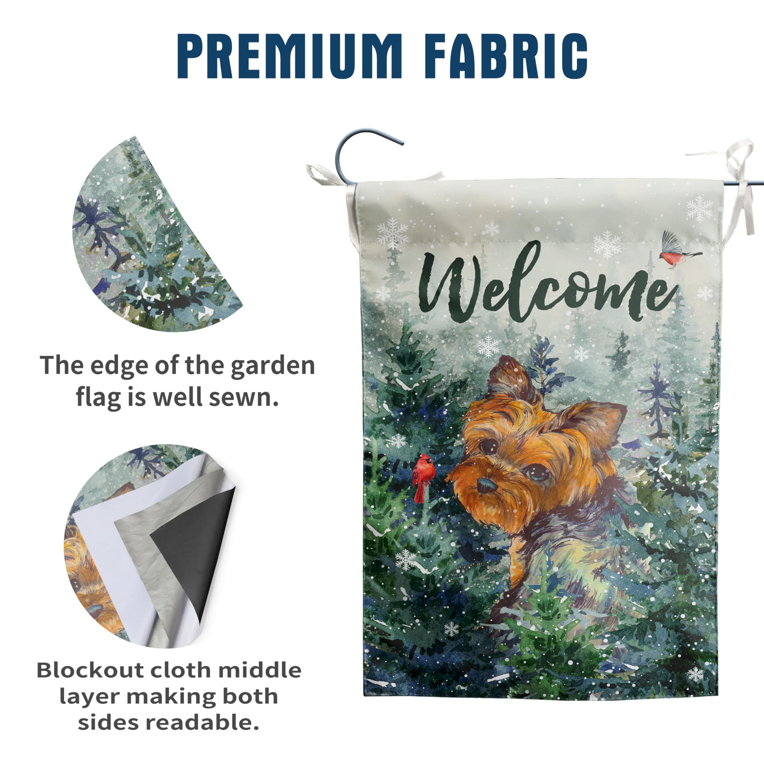 Farmhouse Outdoor Decoration Merry Christmas Happy New Year Garden Flag ...