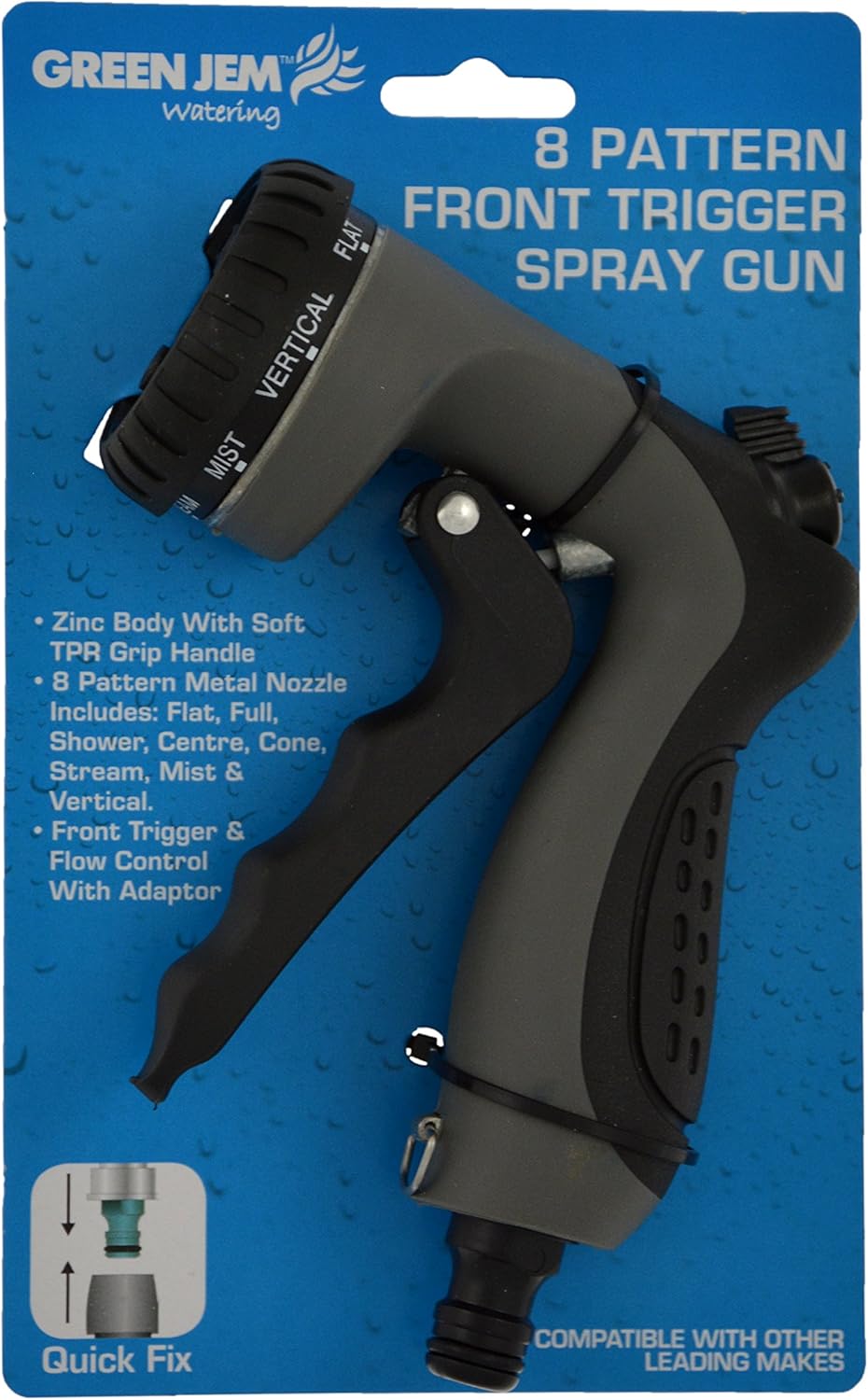 Green Jem 8 Dial Front Trigger Spray Gun, Grey, 21x13x6.5 cm : Amazon ...