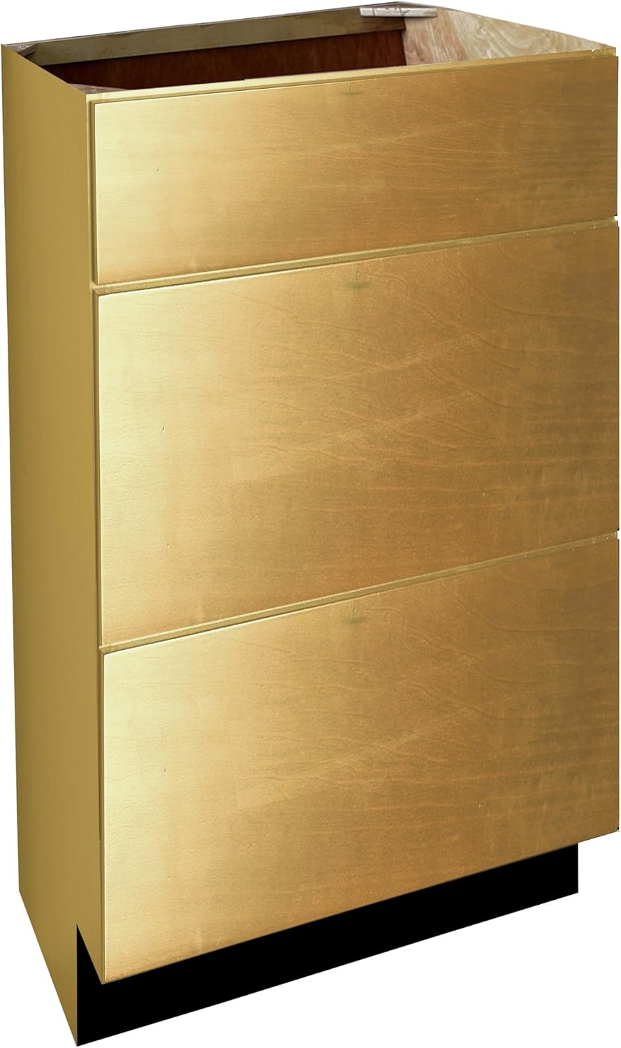 Shaker Panel Door Style Vanity Base with 3 Drawers 12" Wide 21" Deep 30 ...