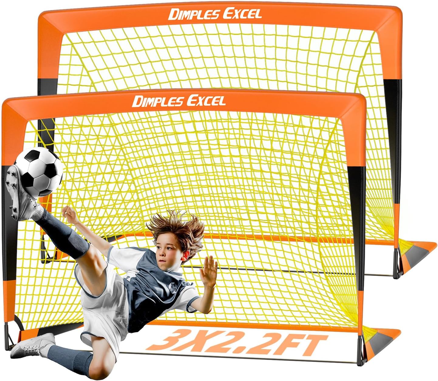 Dimples Excel Football Goal Pop up Football Net Post Football Training ...